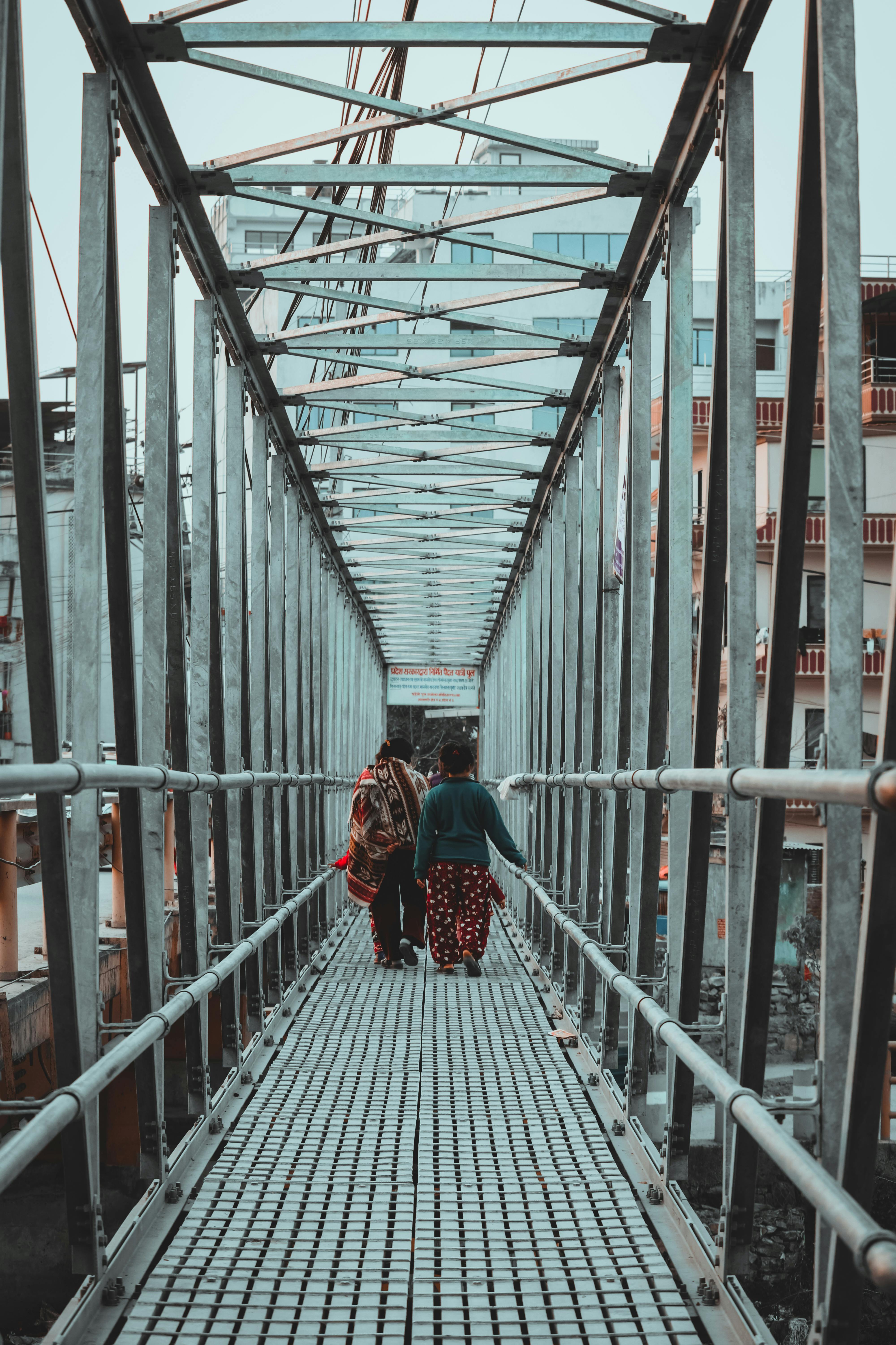 People Walking on the Bridge · Free Stock Photo