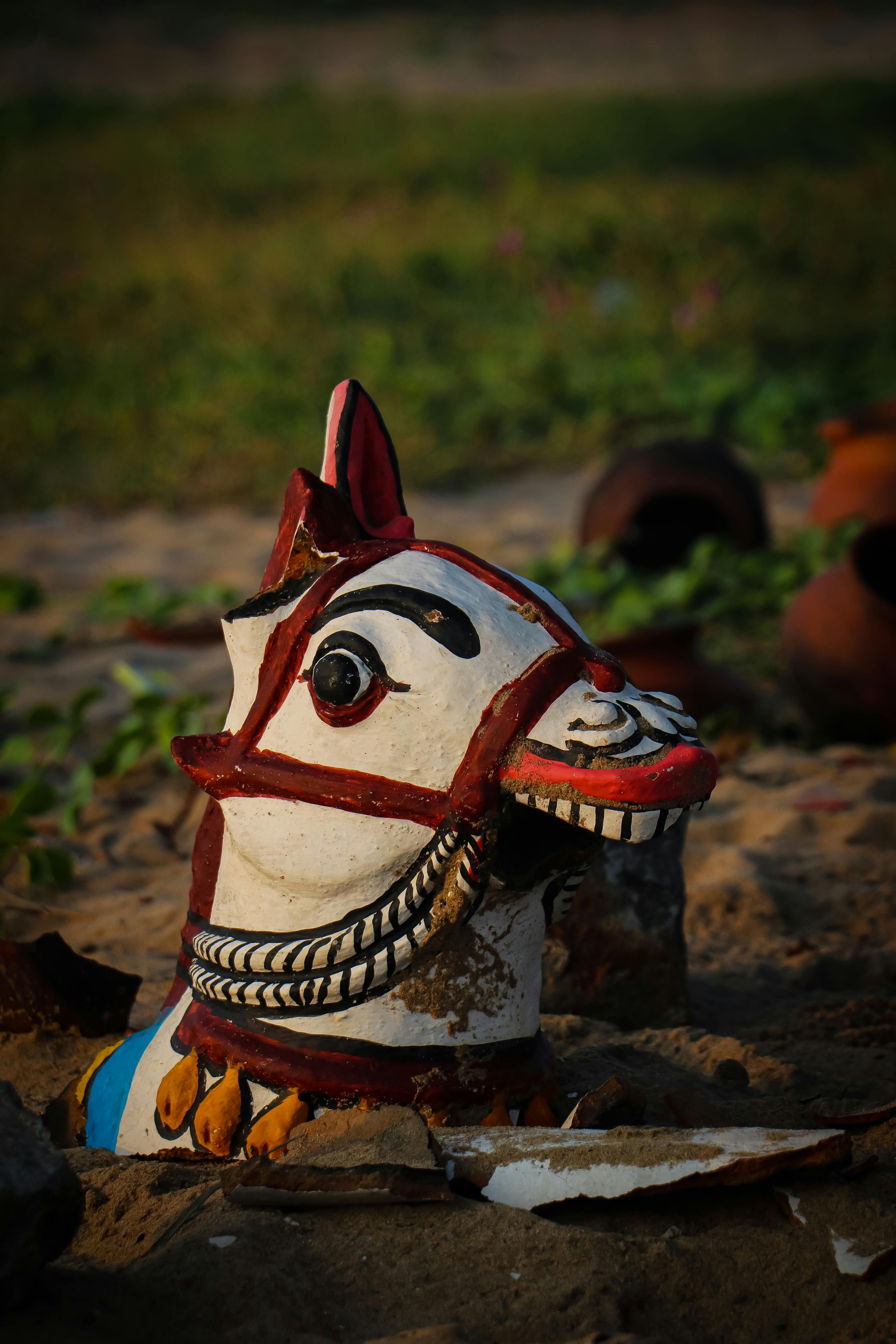 Toy Horse Head on Ground · Free Stock Photo