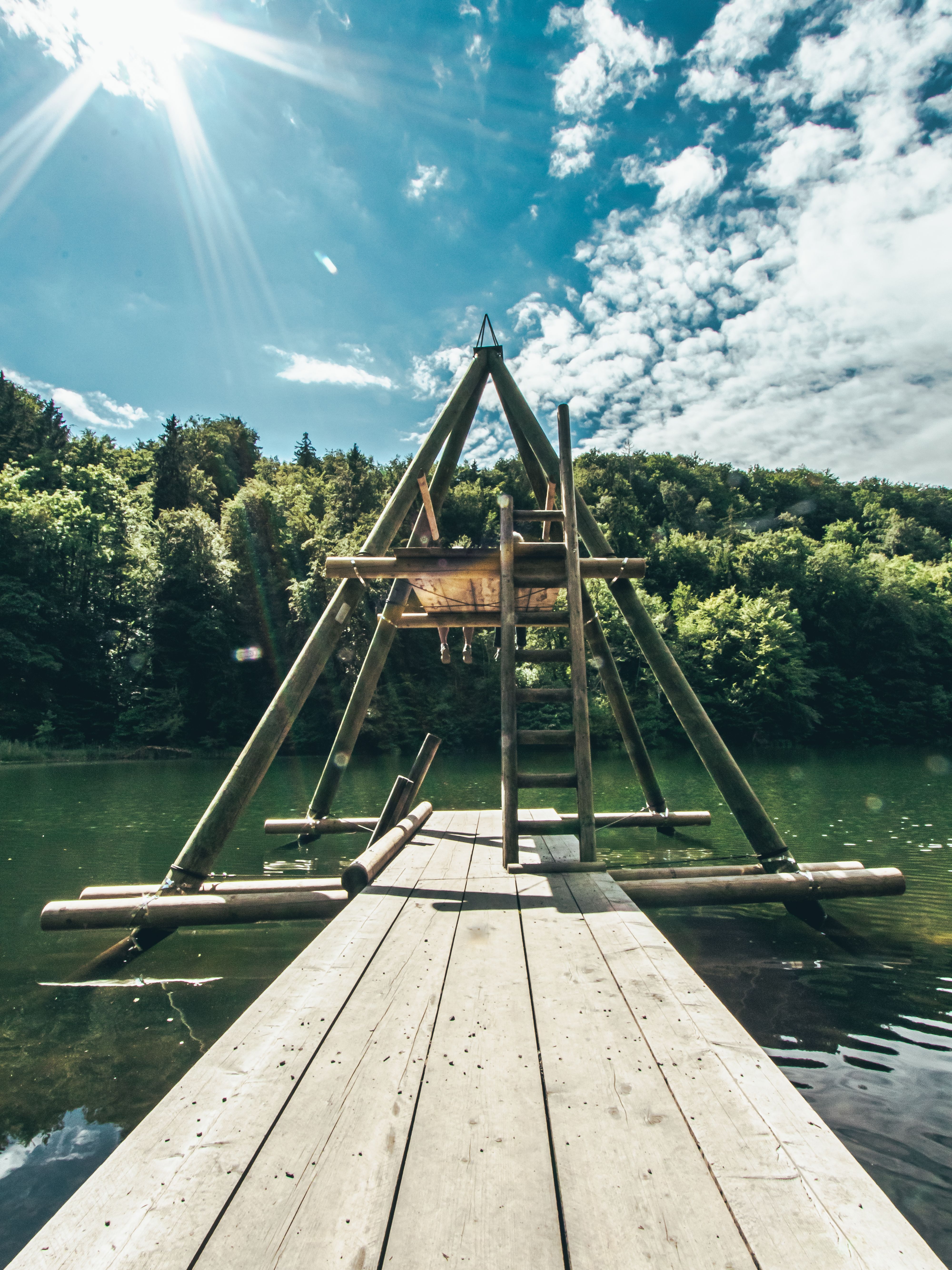 Sunlight over Wooden Pier · Free Stock Photo