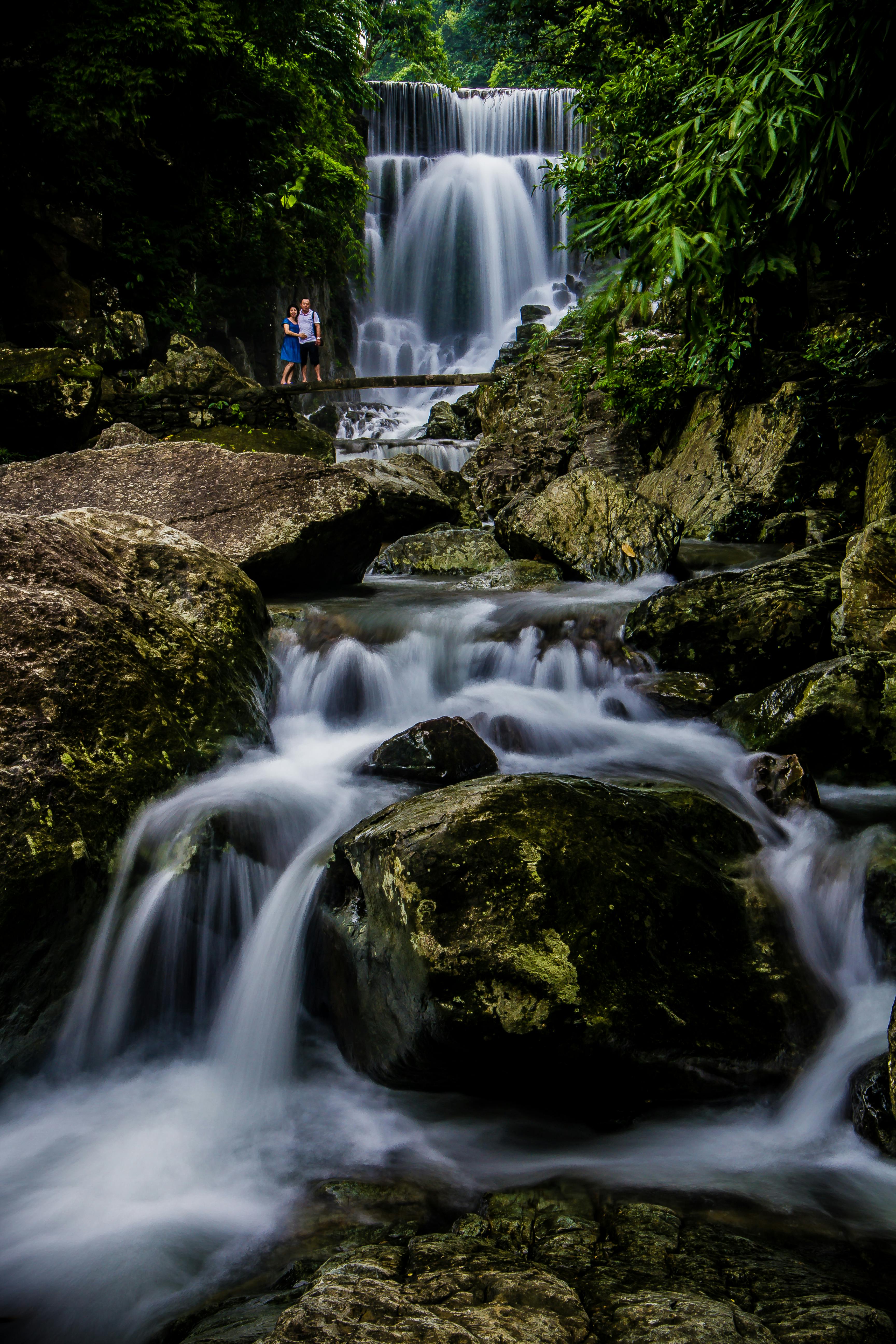 Time-lapse Photography of Flowing Waterfall · Free Stock Photo
