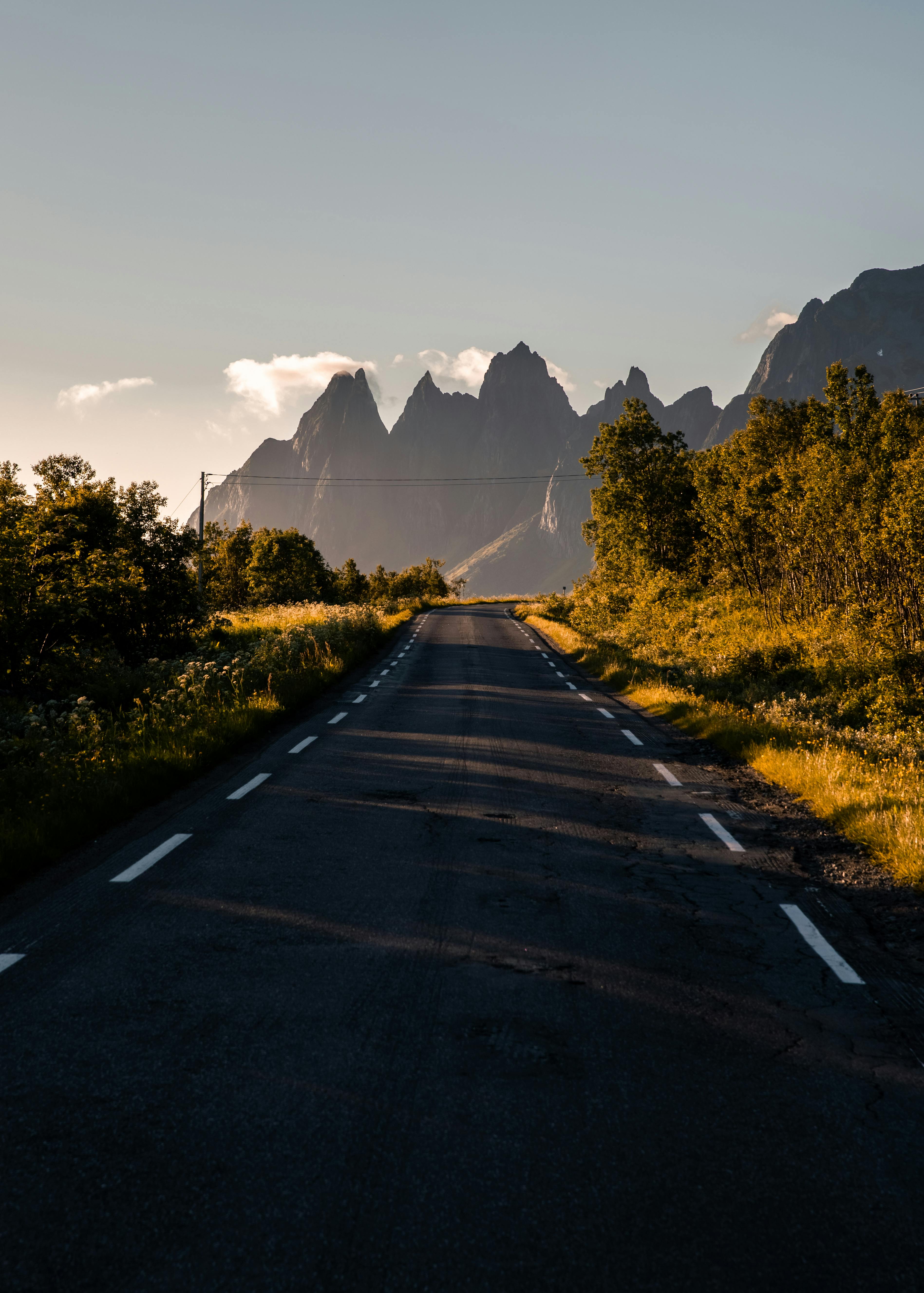 Narrow Road Near the Mountains · Free Stock Photo