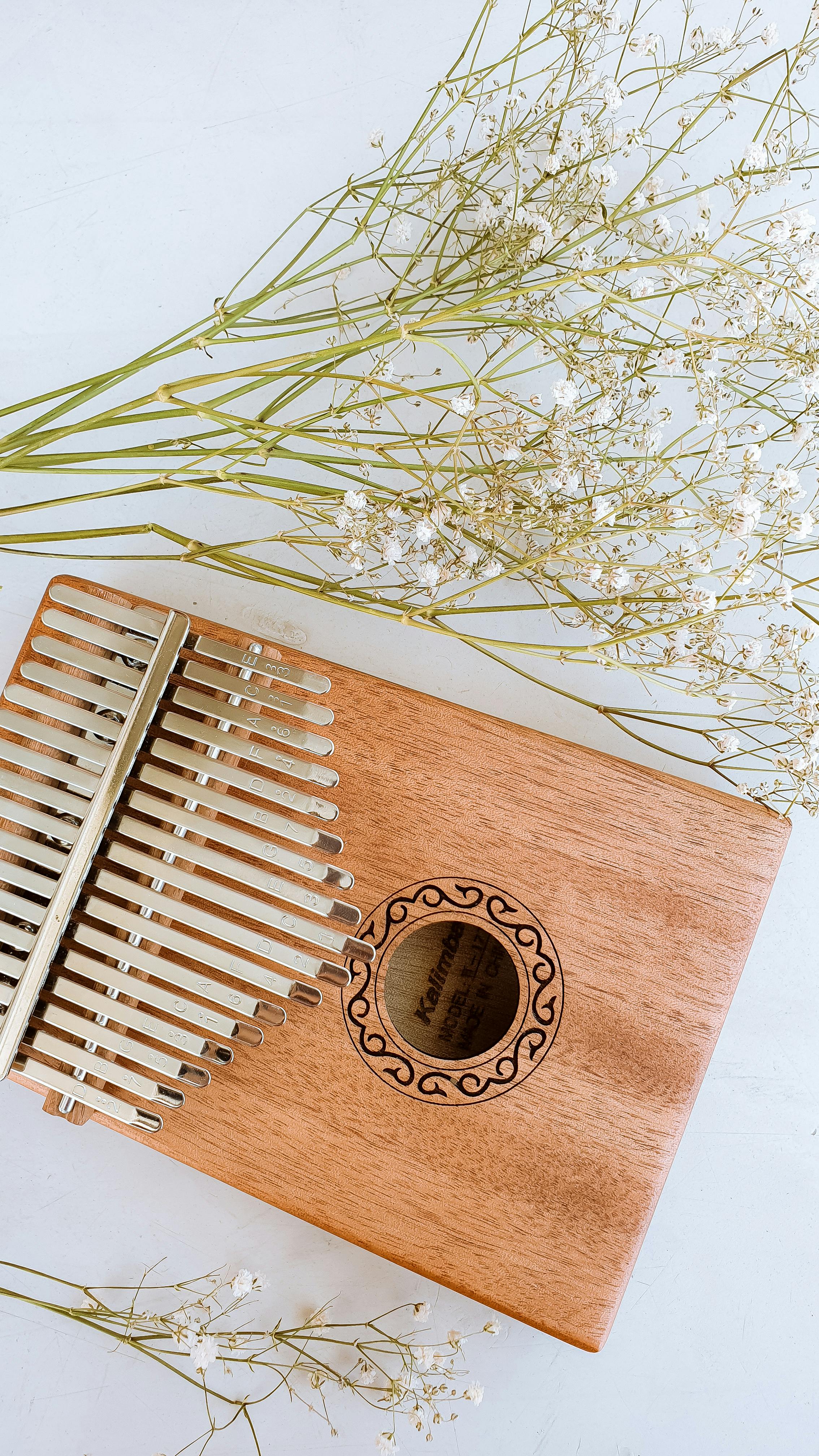 Kalimba an Tiny White Flowers · Free Stock Photo