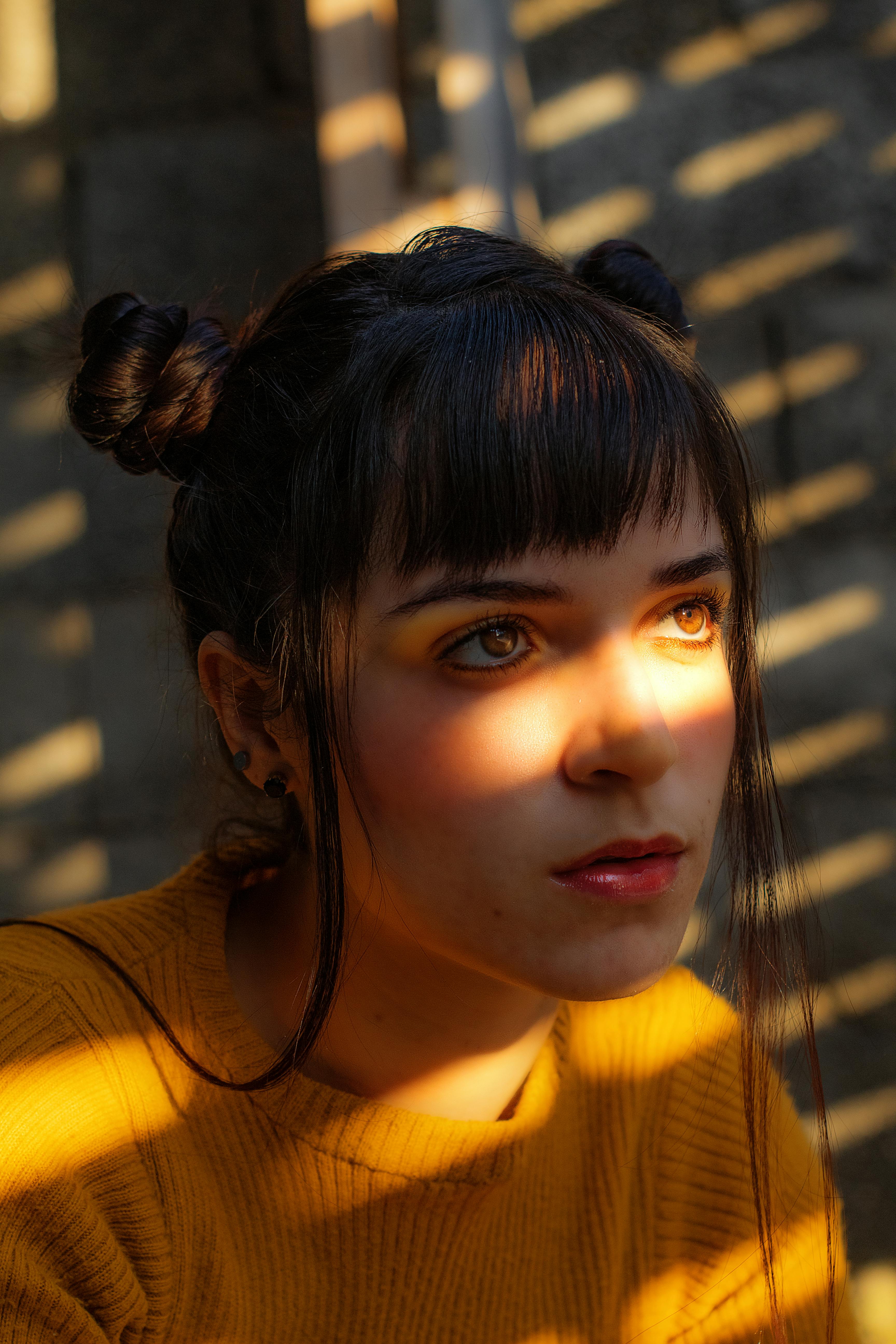 Sunlight on Pretty Girls Face · Free Stock Photo