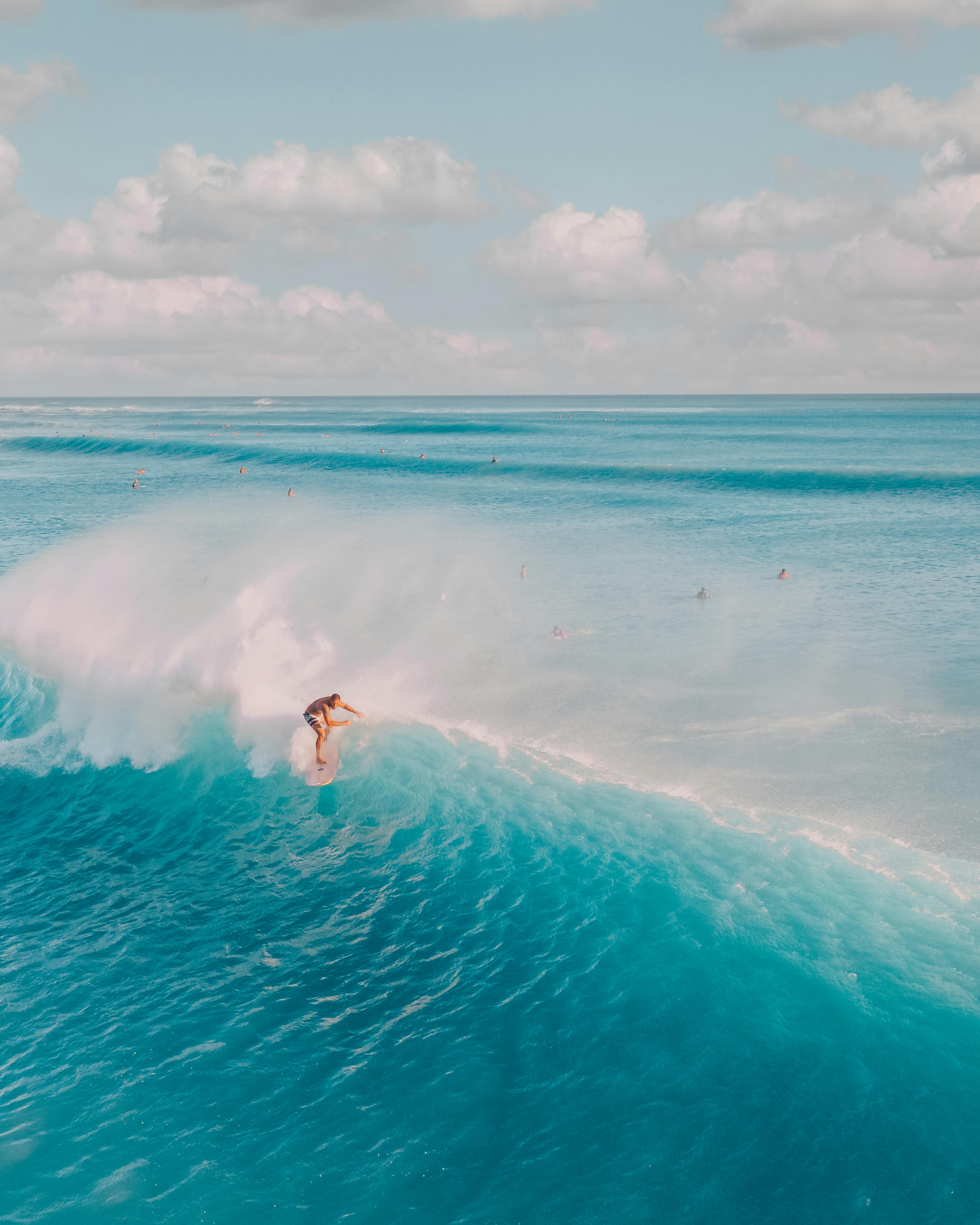 Man Surfing on Sea Waves · Free Stock Photo