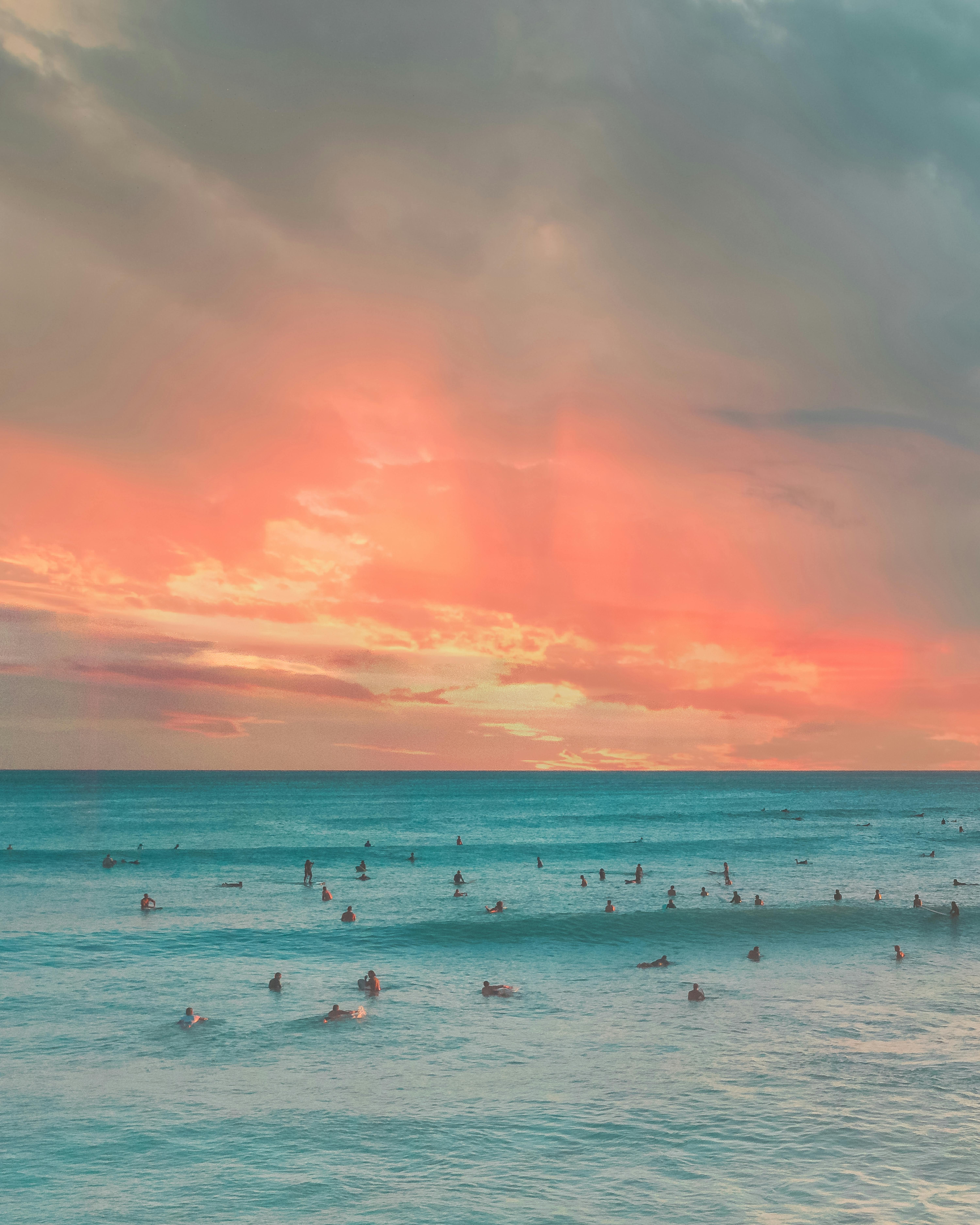 People on Beach during Sunset · Free Stock Photo