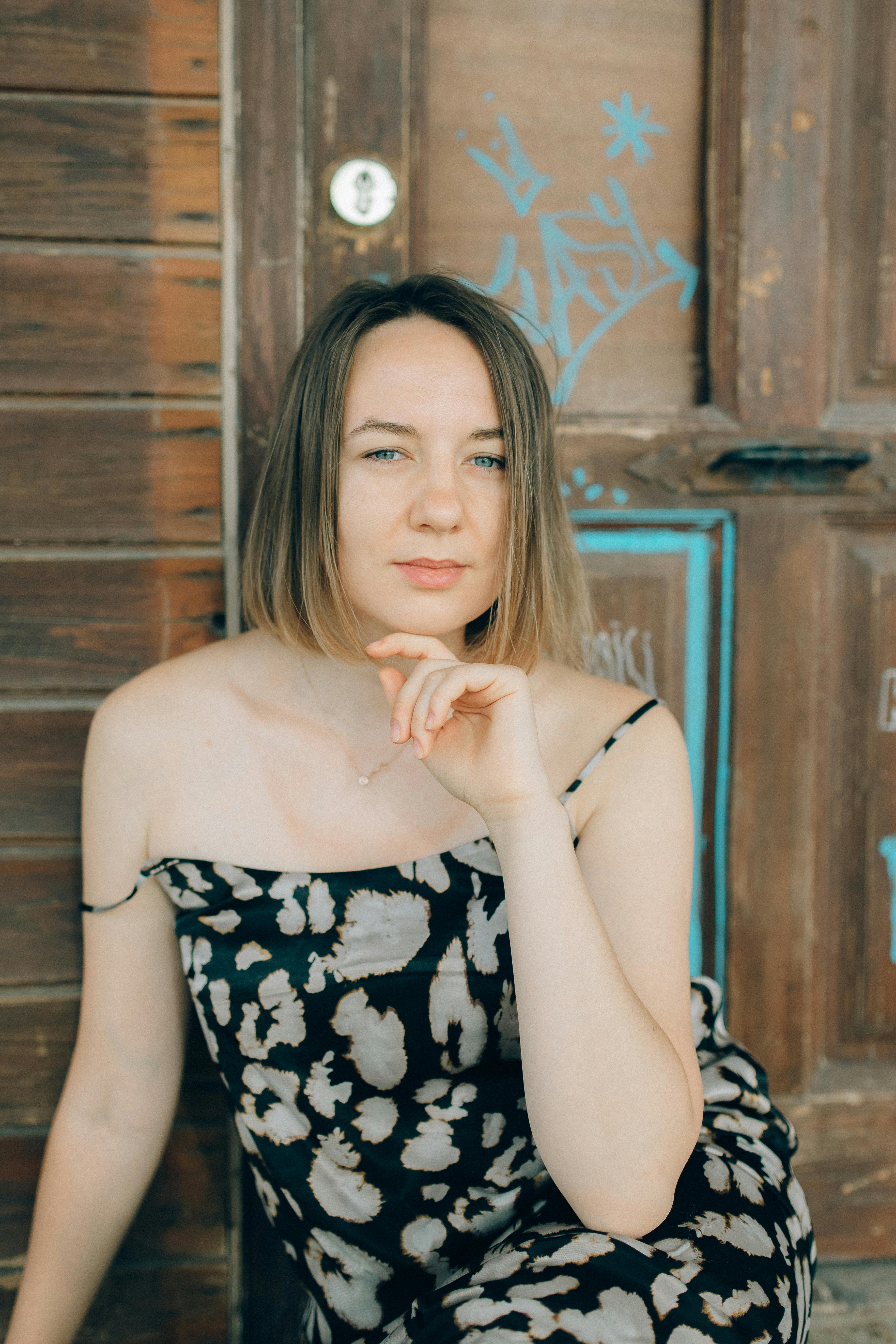 A Portrait of Female Wading in Water and Wearing Wet Dress · Free Stock ...