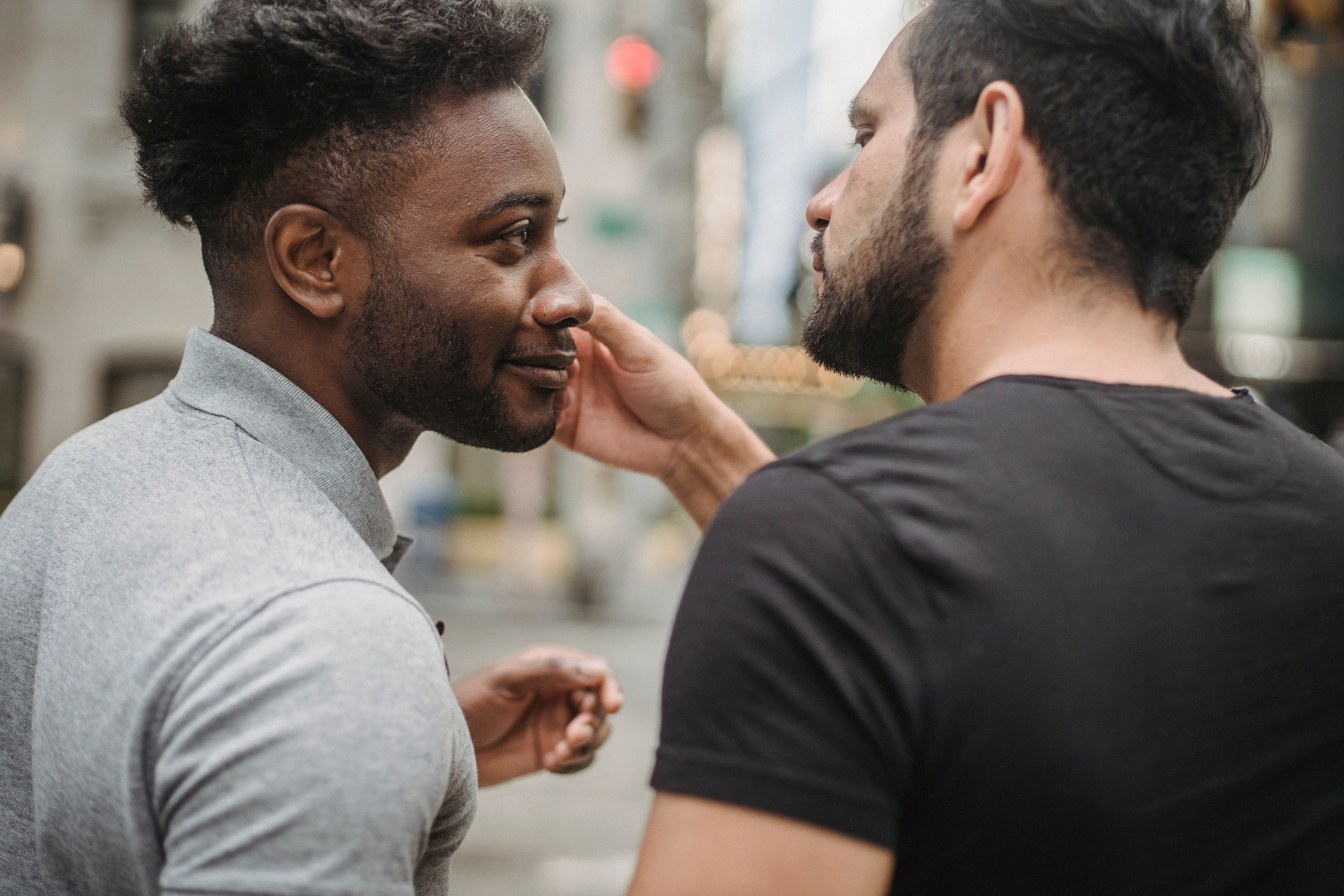 Two Men Looking at each other · Free Stock Photo