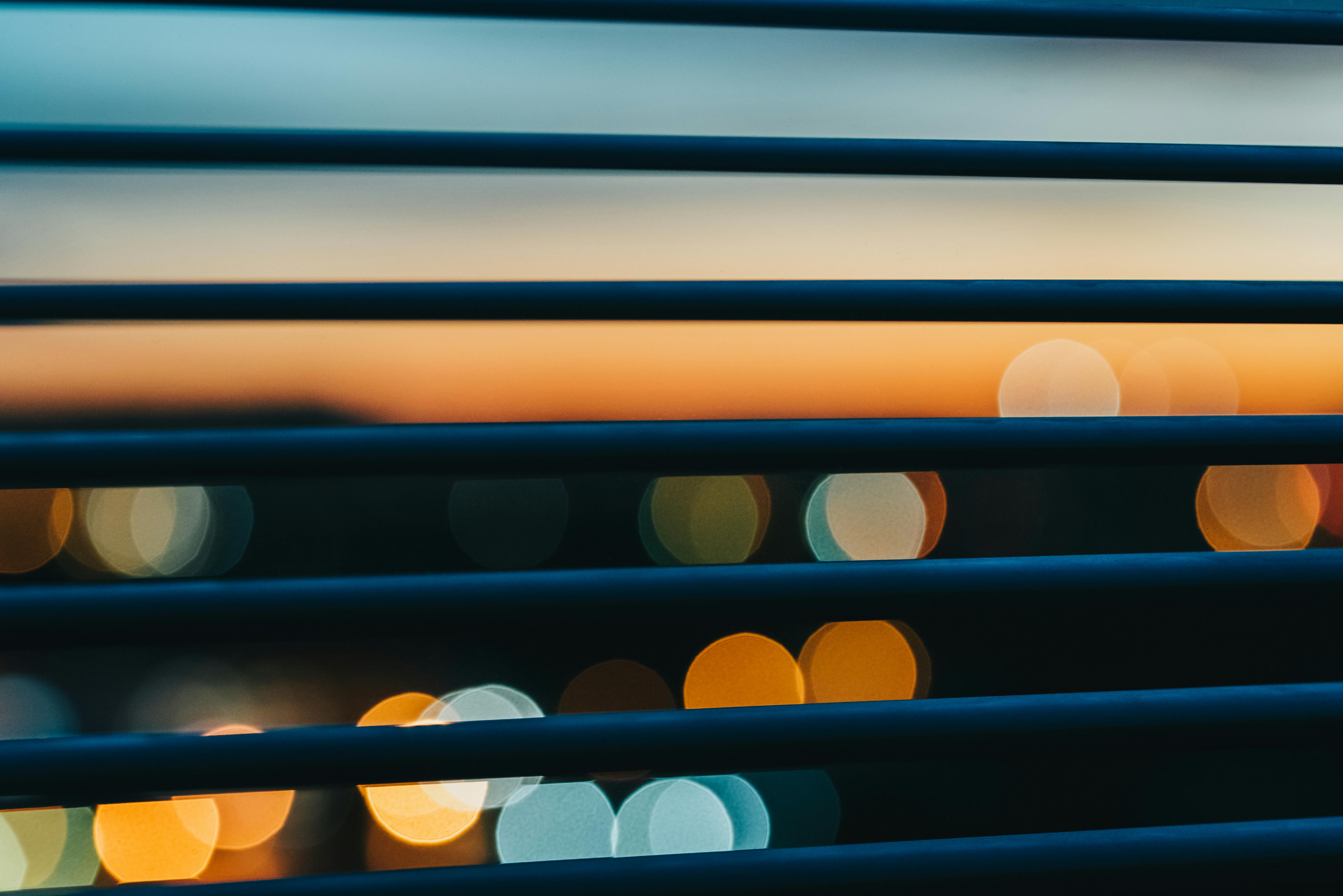 Low Light Photography of Brown Window Blinds · Free Stock Photo