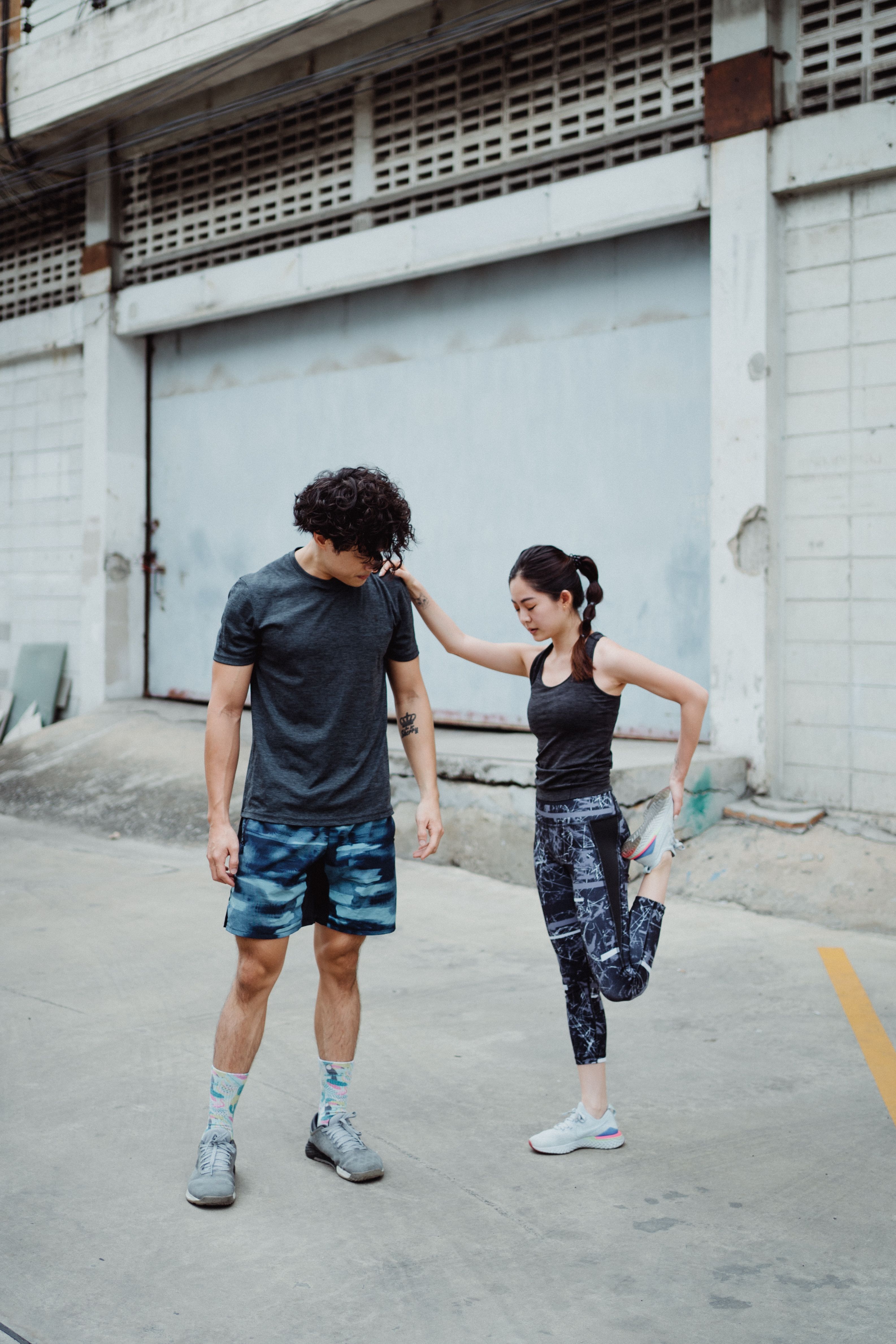 Man and Woman Exercise Together · Free Stock Photo