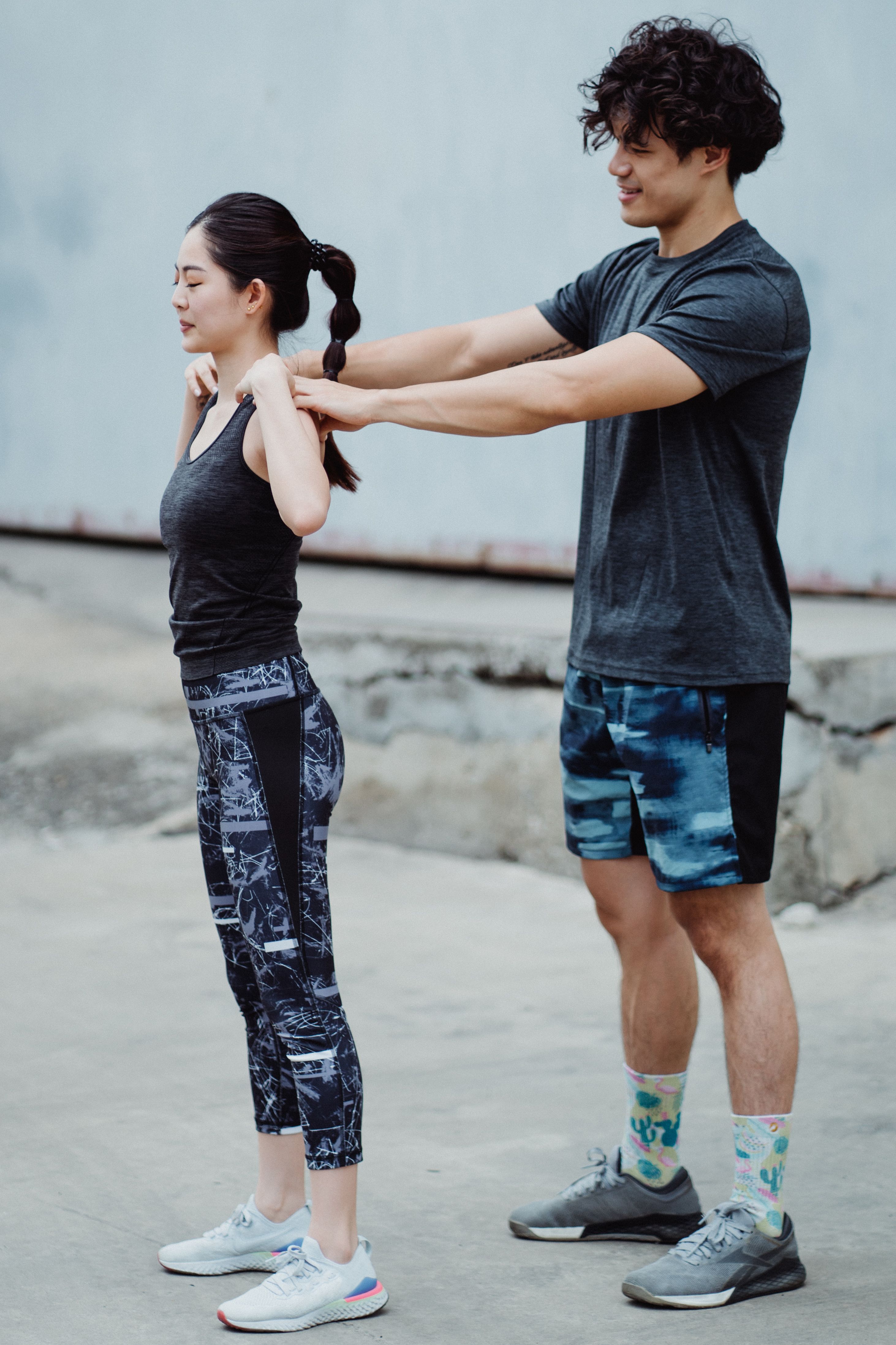 Man and Woman Exercise Together · Free Stock Photo