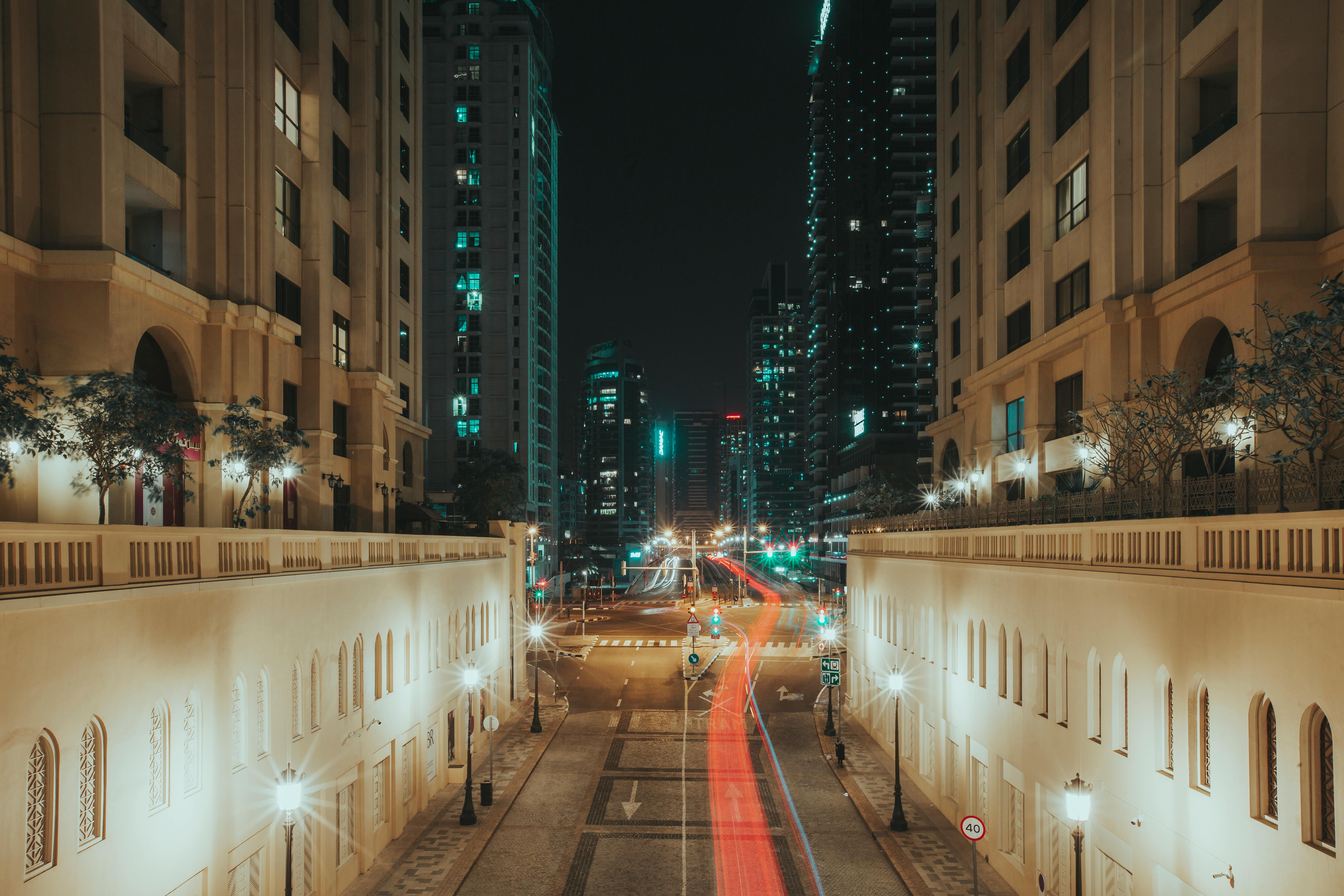 Road in Between Buildings · Free Stock Photo