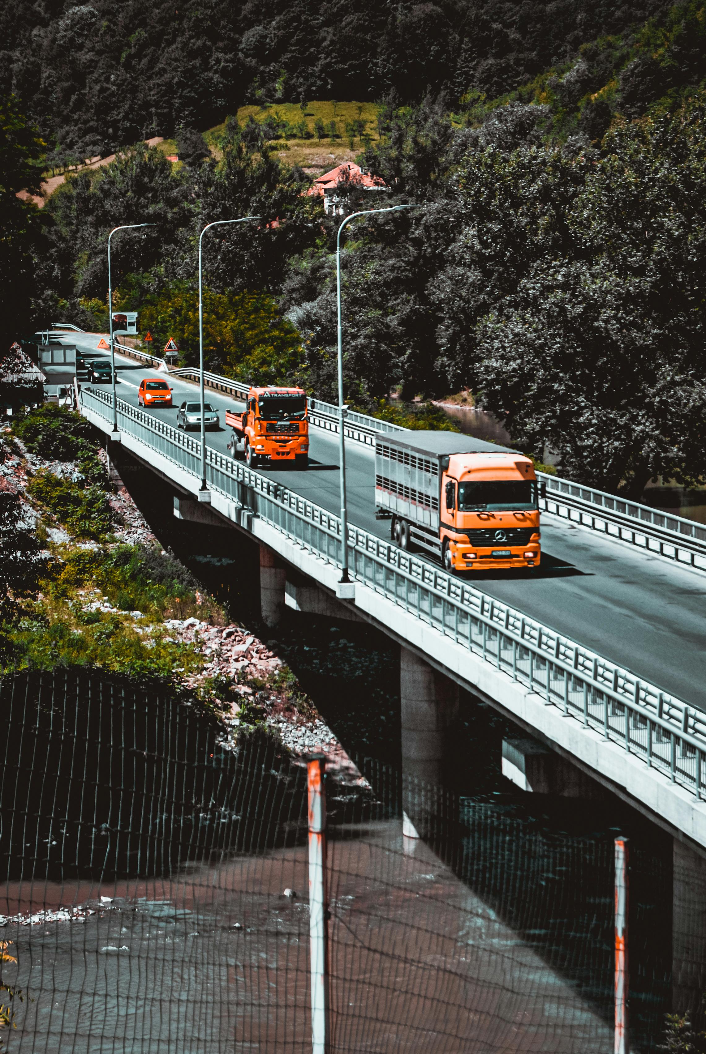 Motor Vehicles on the Road · Free Stock Photo
