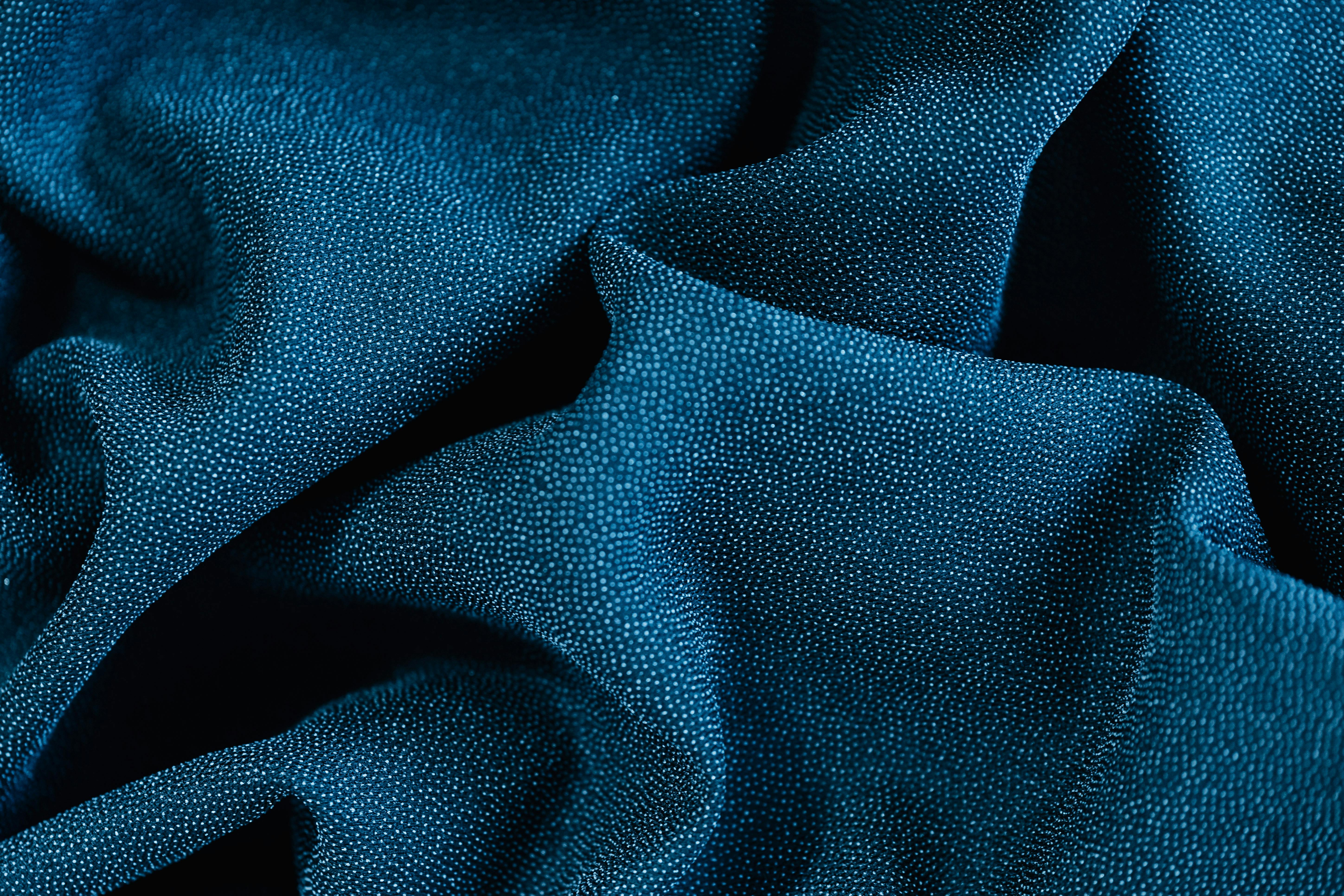 Blue Textile in Close Up Photography · Free Stock Photo