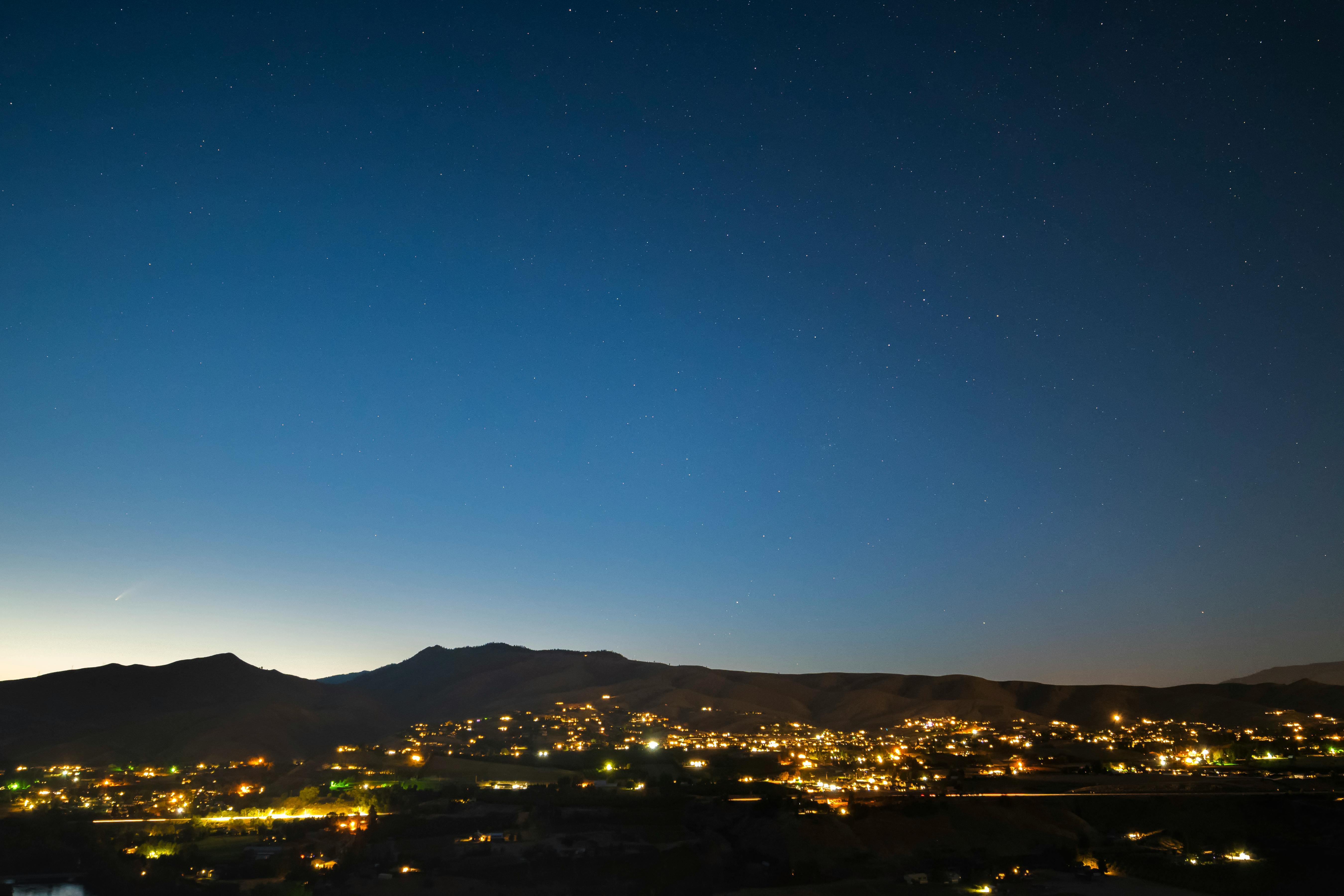 City Lights Turned on during Night Time · Free Stock Photo