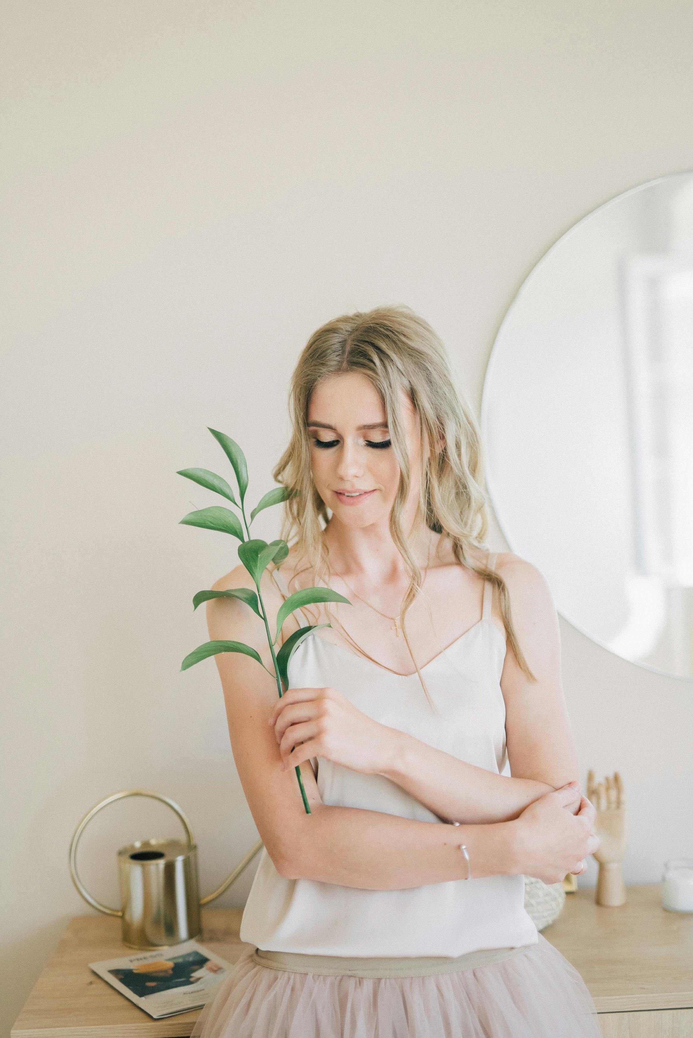 Woman In White Spaghetti Strap Top · Free Stock Photo