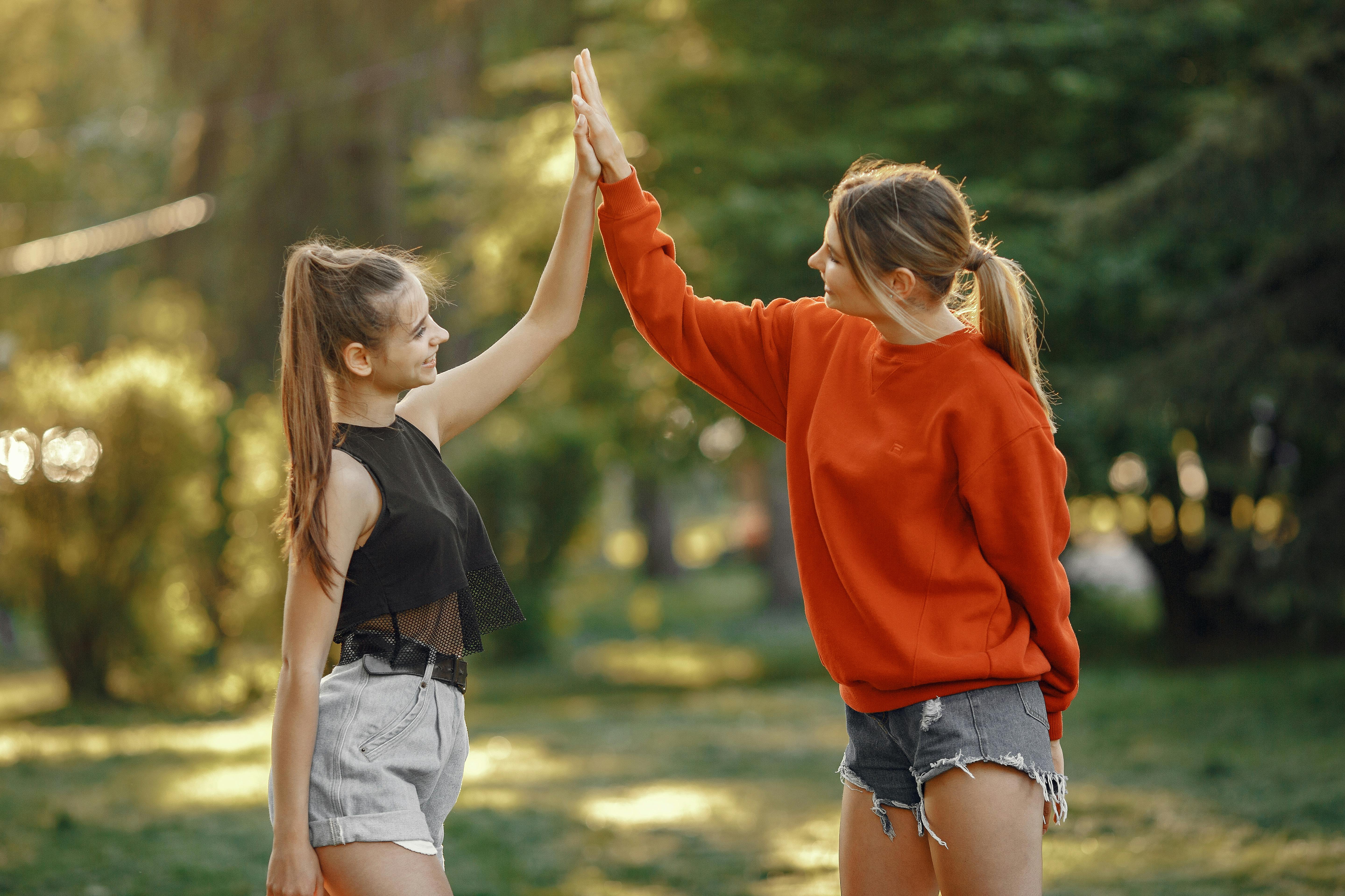 Portrait of Two Women in a Park · Free Stock Photo