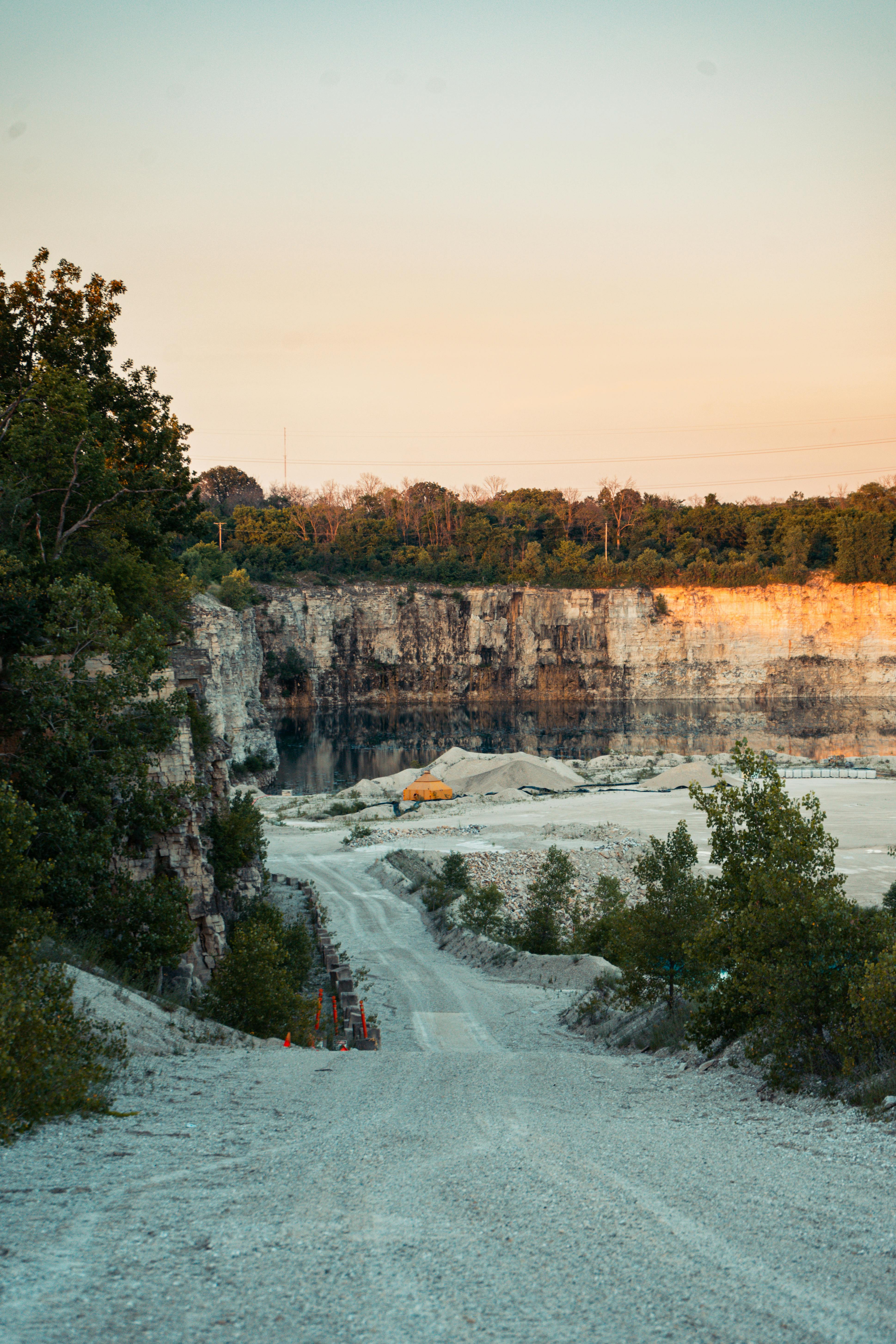 Trees on Cliff and Quarry · Free Stock Photo