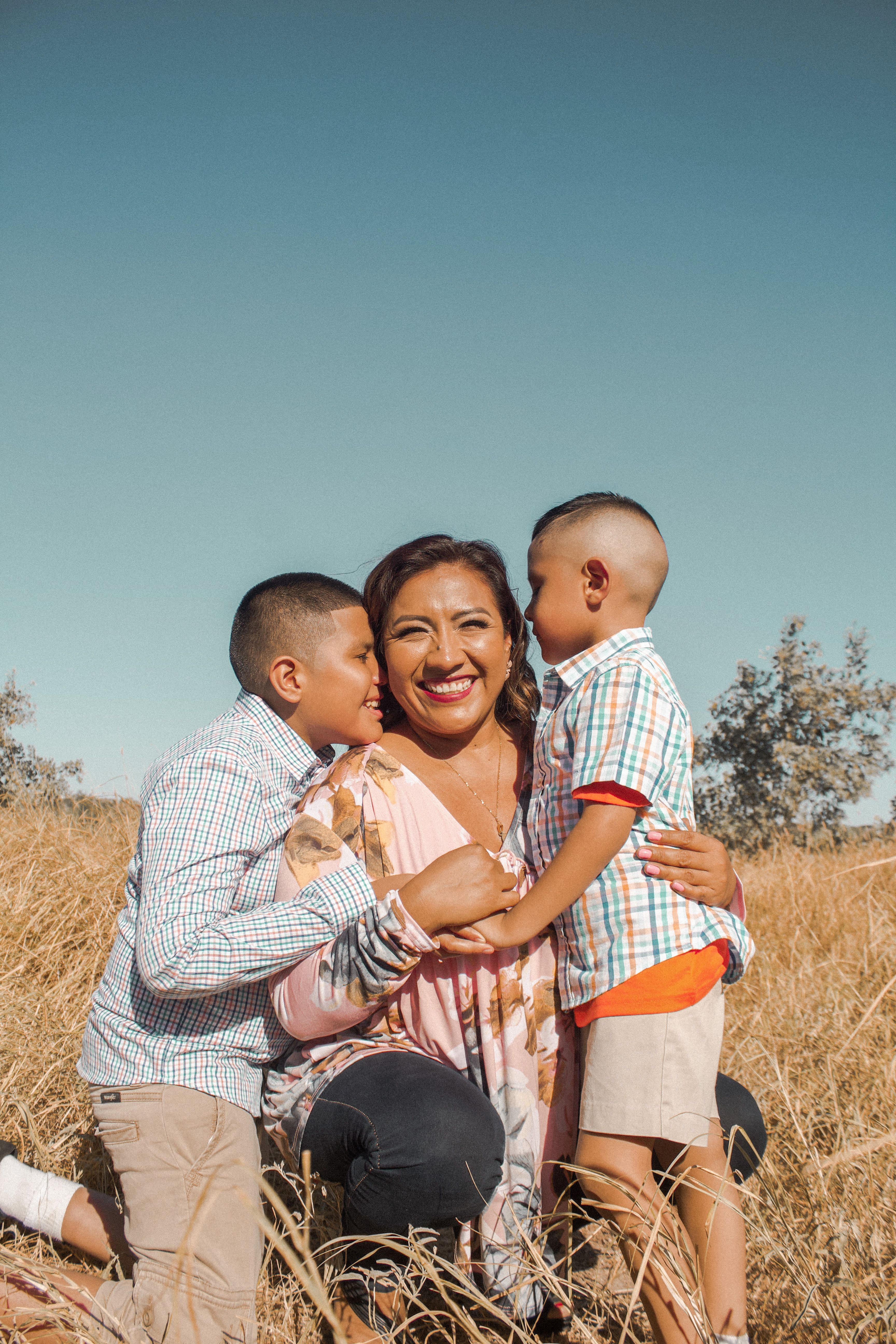 Woman With Her Children · Free Stock Photo