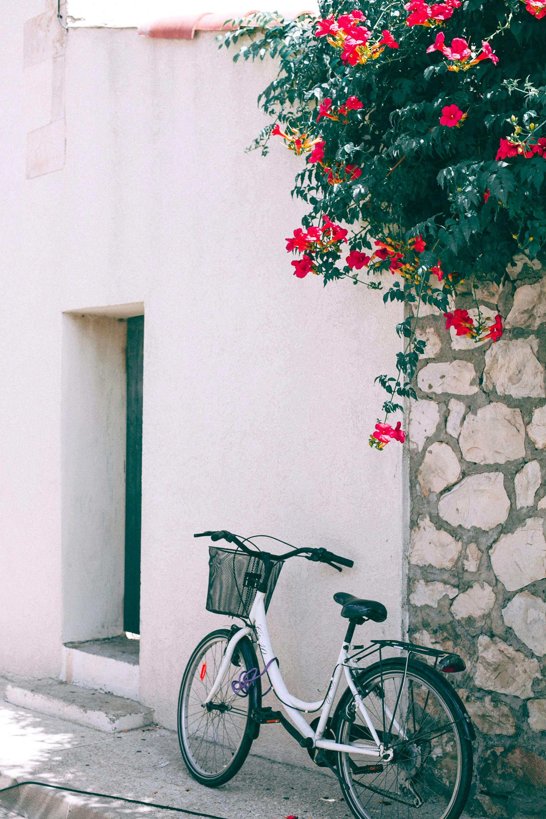 Stone building and bicycle on street · Free Stock Photo