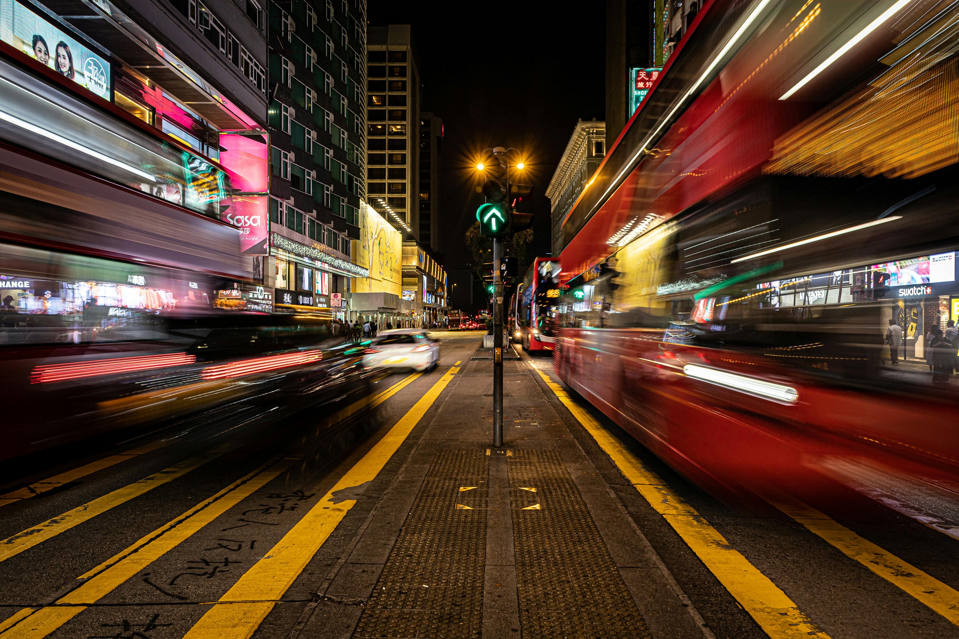 Time-Lapse of Cars on the Road during Night Time · Free Stock Photo