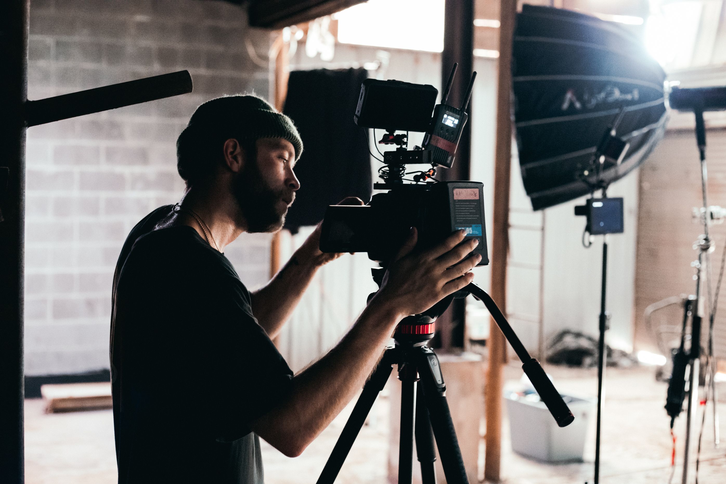 Woman Standing in Front of Video Camera · Free Stock Photo