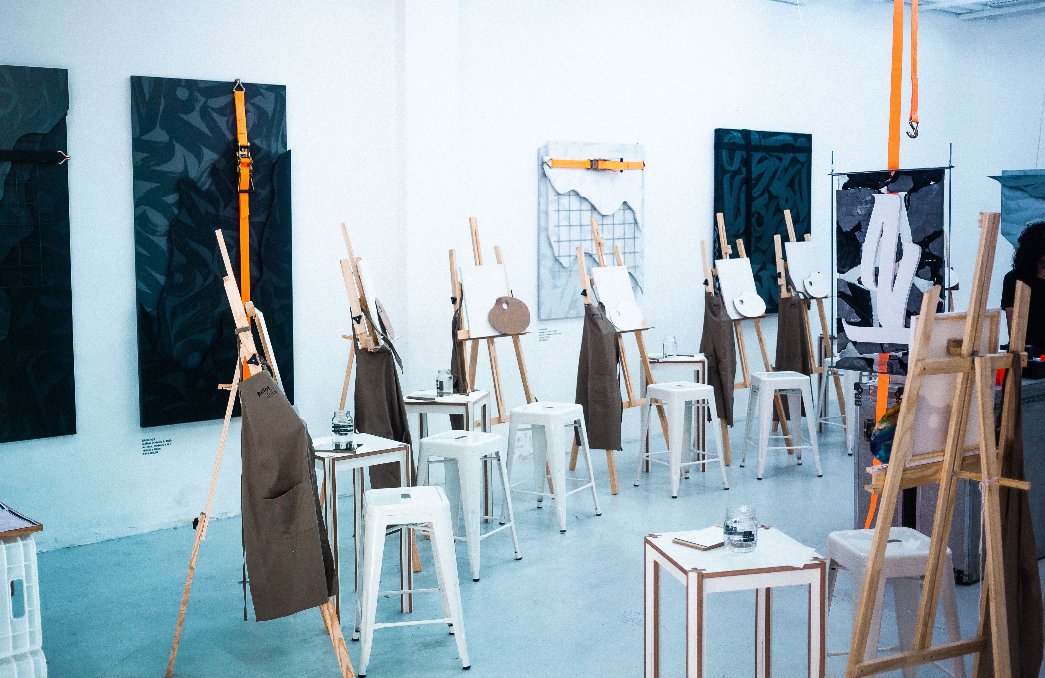 Painting Inside A Studio Free Stock Photo