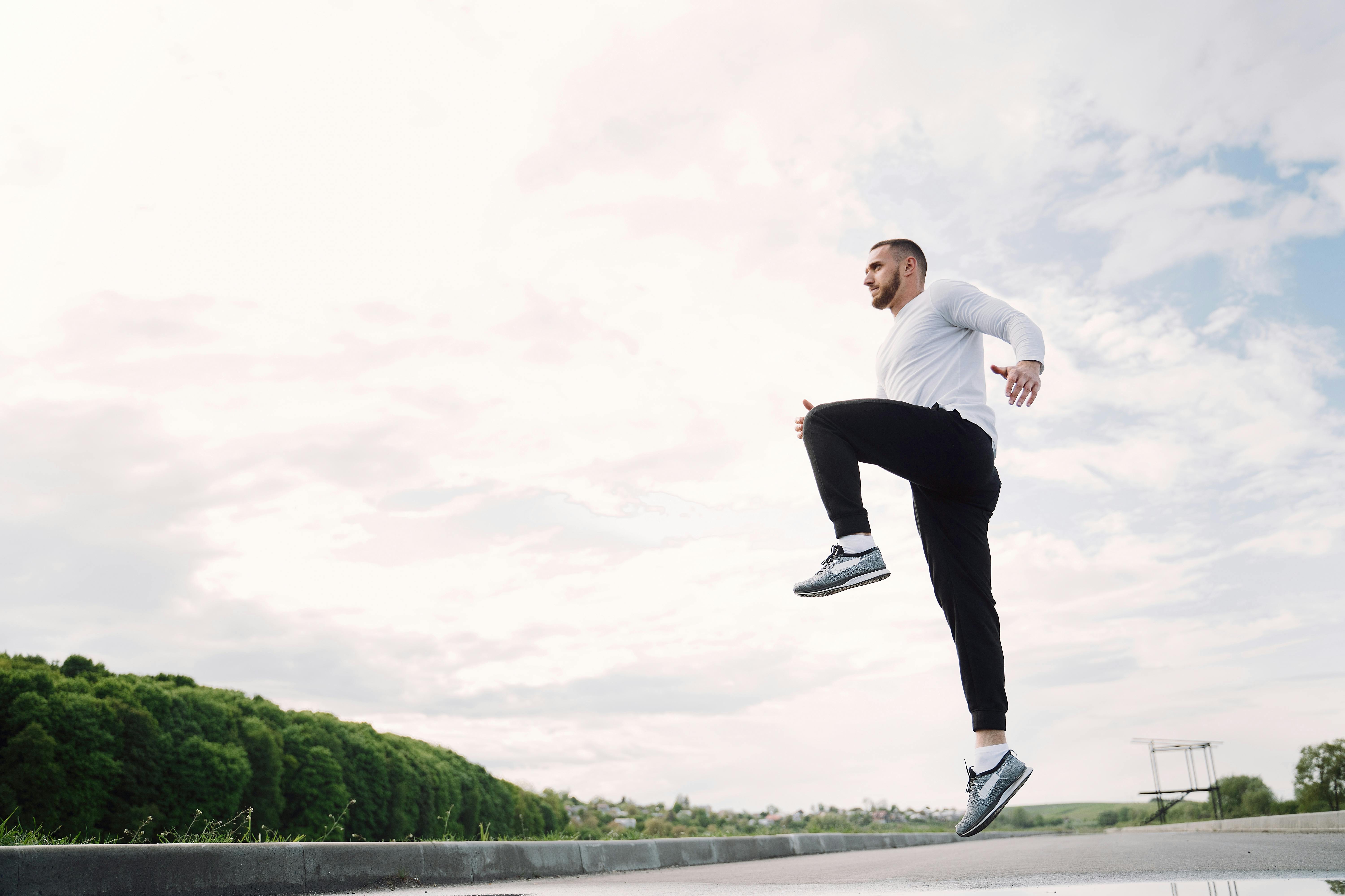 Man doing Jumping Exercises · Free Stock Photo