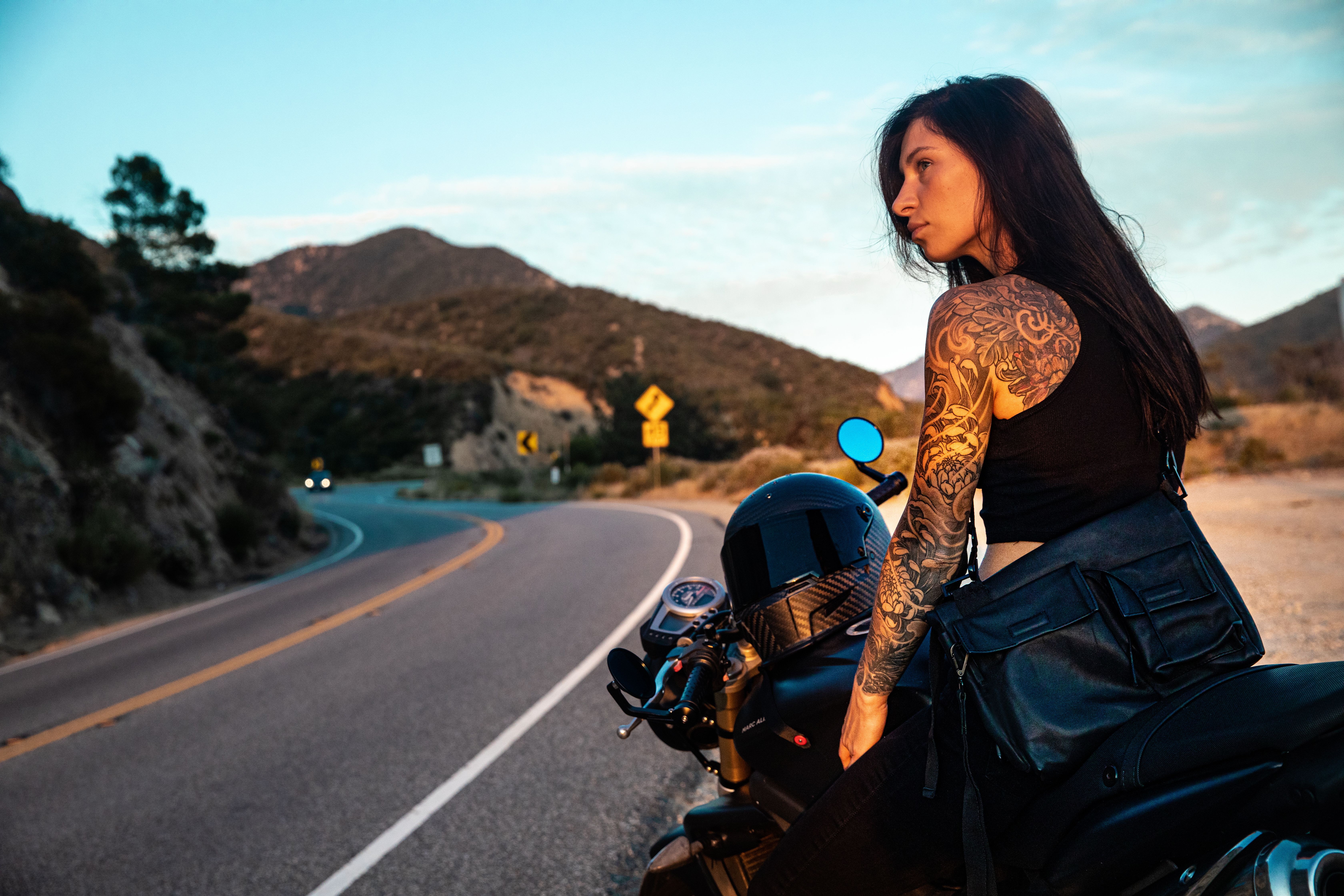 Woman Posing on Motorcycle · Free Stock Photo