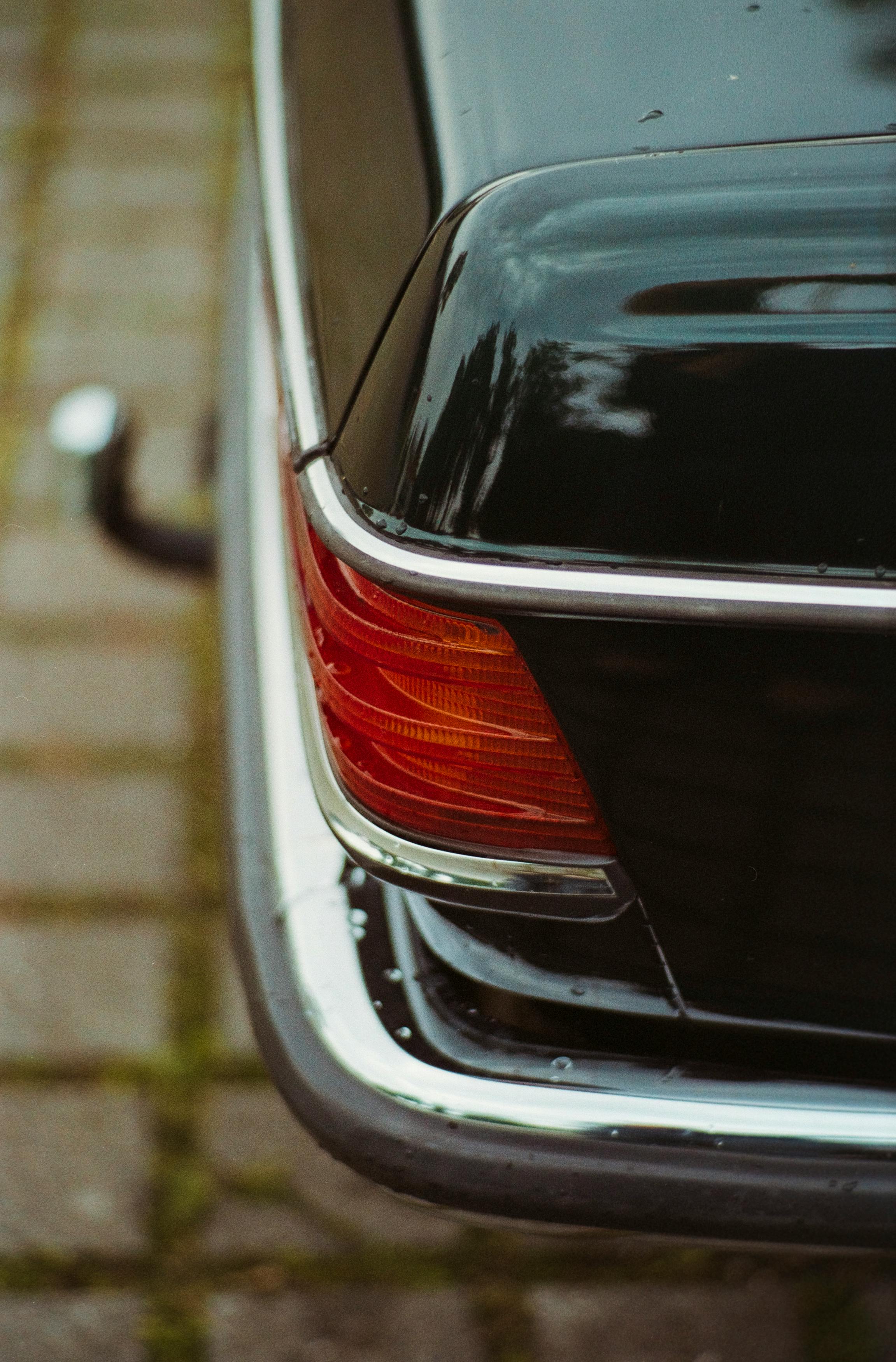 Gray scale Close-up Photo of Car · Free Stock Photo