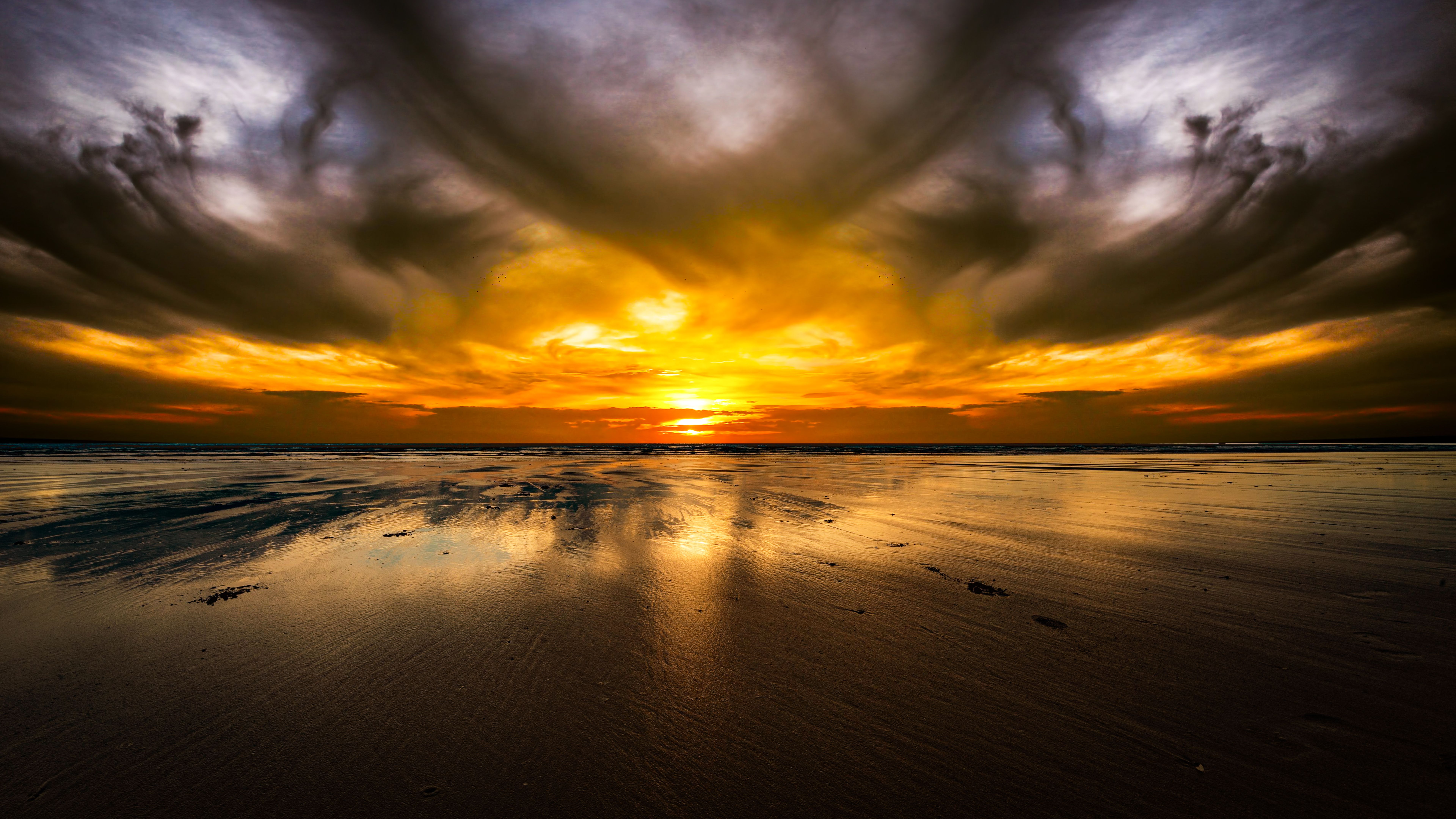 Scenic View of a Beach during Sunset · Free Stock Photo