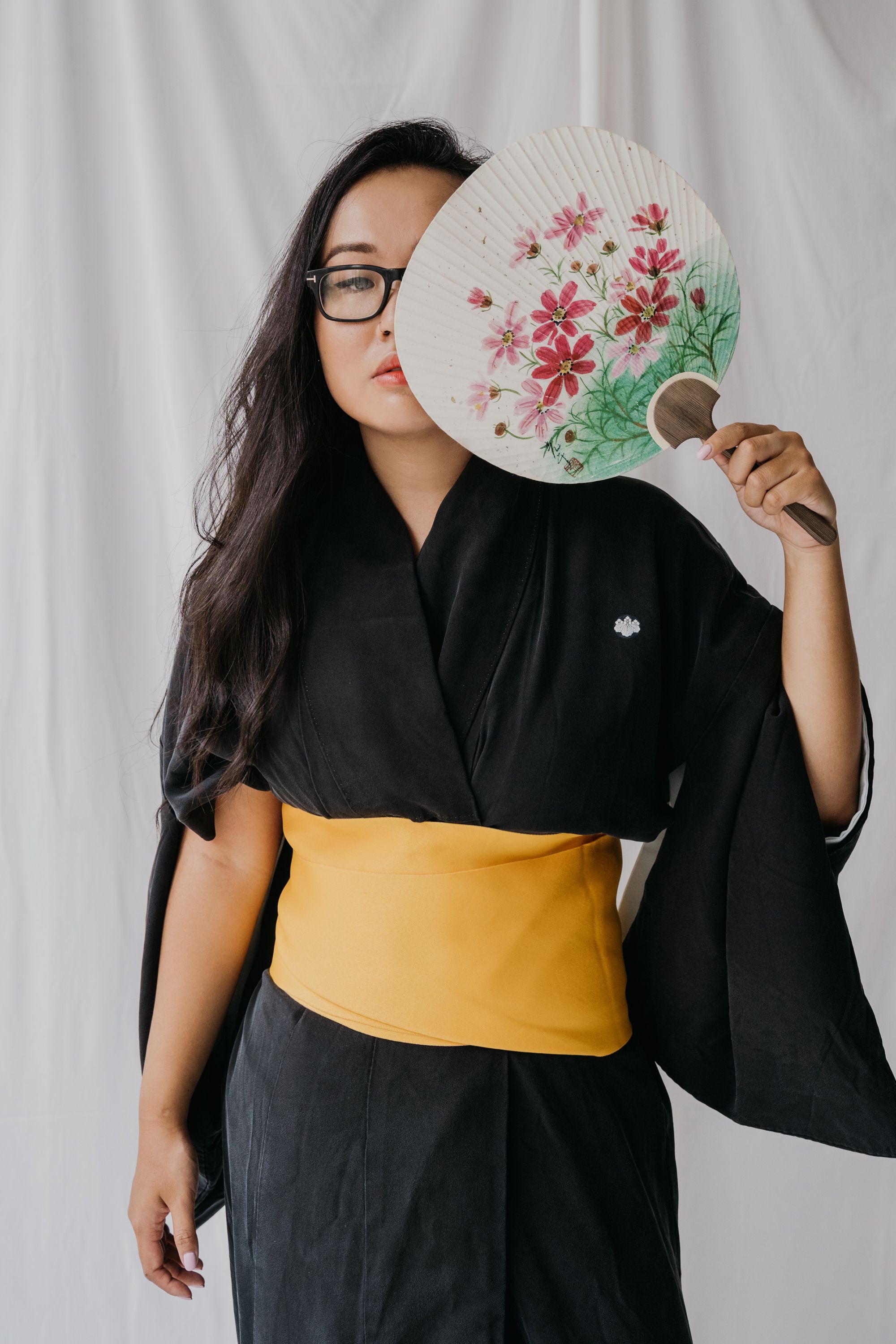 Japanese Woman Holding Brown Hand Fan · Free Stock Photo