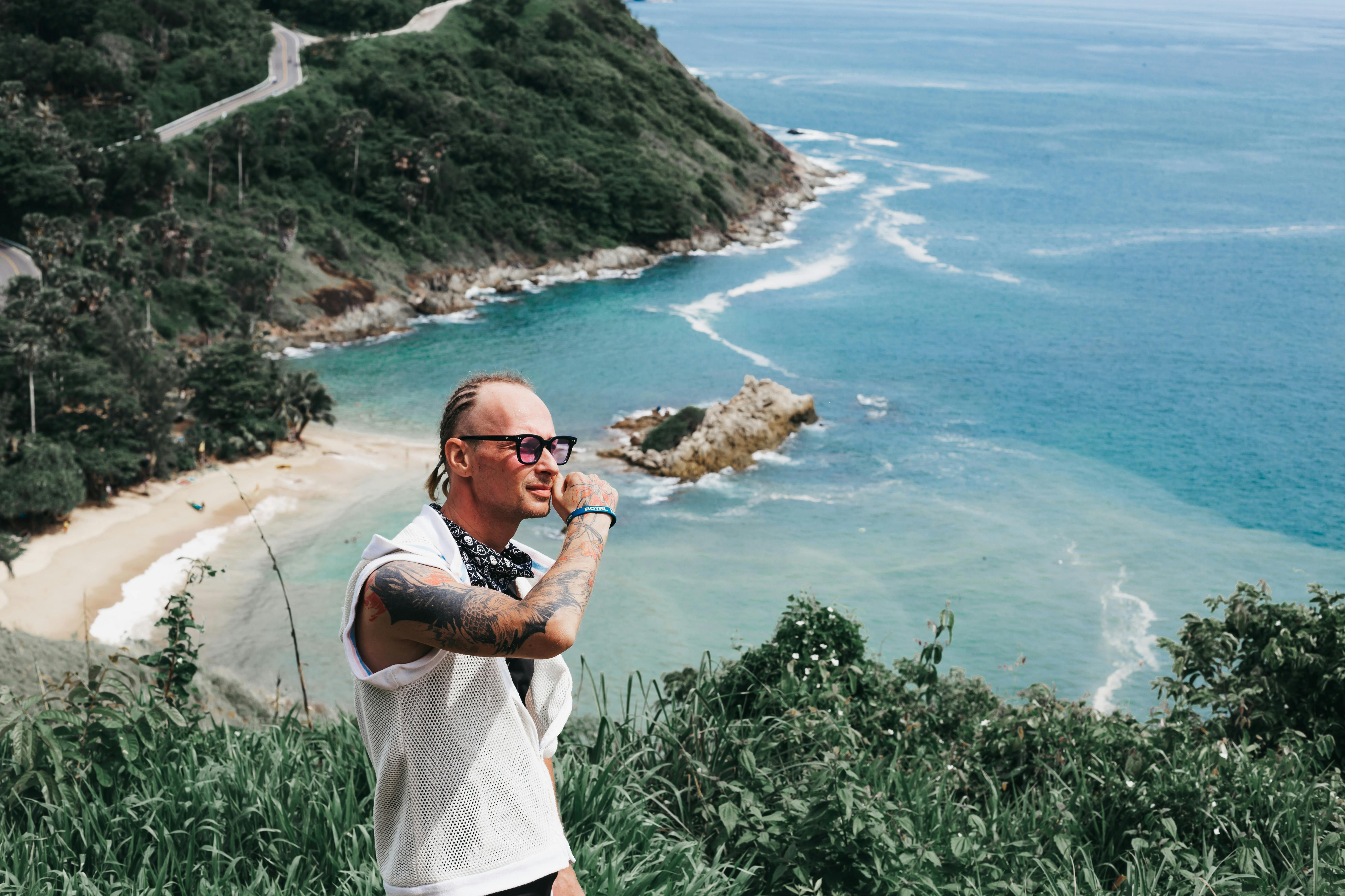 Man Facing Toward Mountain Photos, Download The BEST Free Man Facing ...