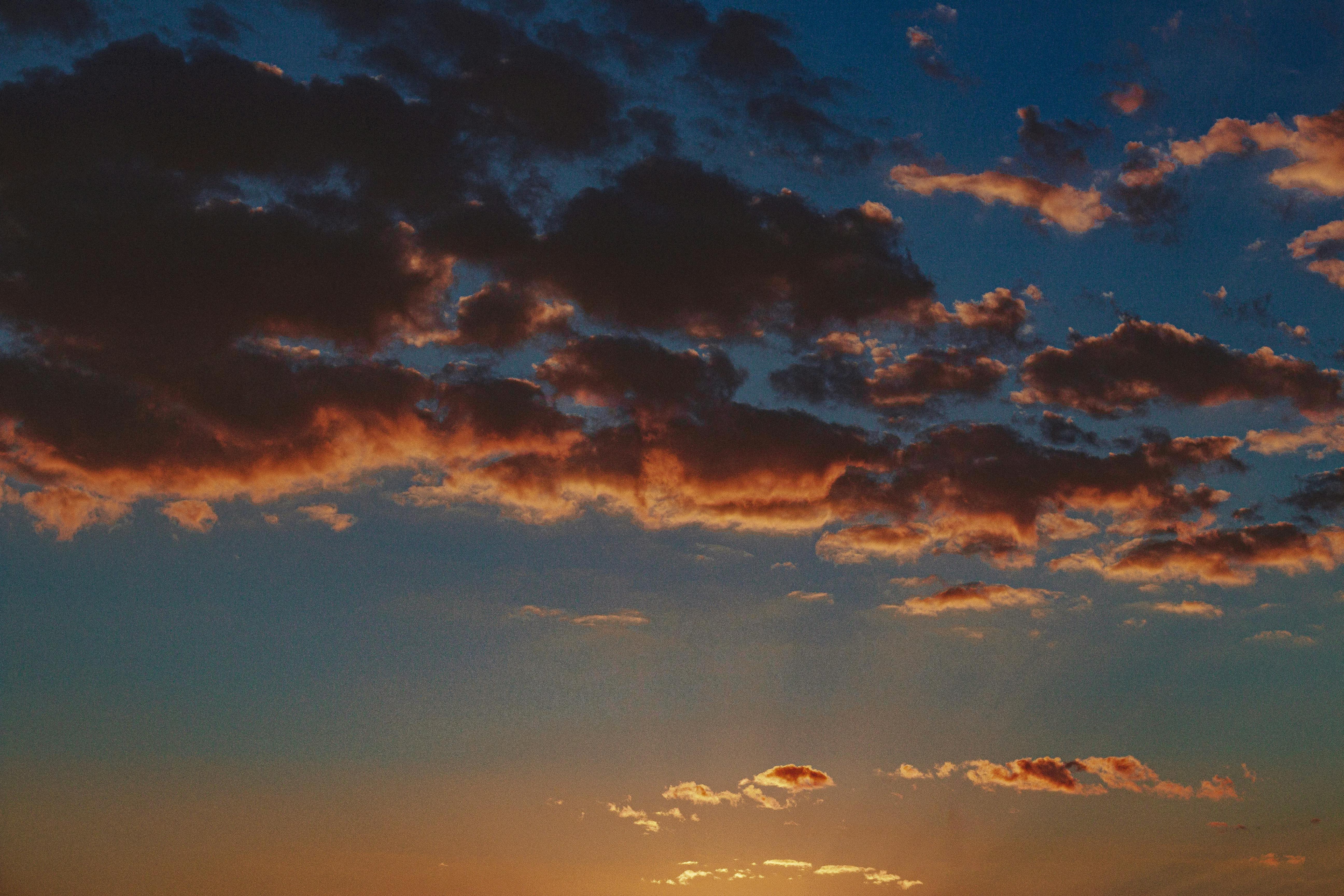 Colorful clouds at sunset time · Free Stock Photo