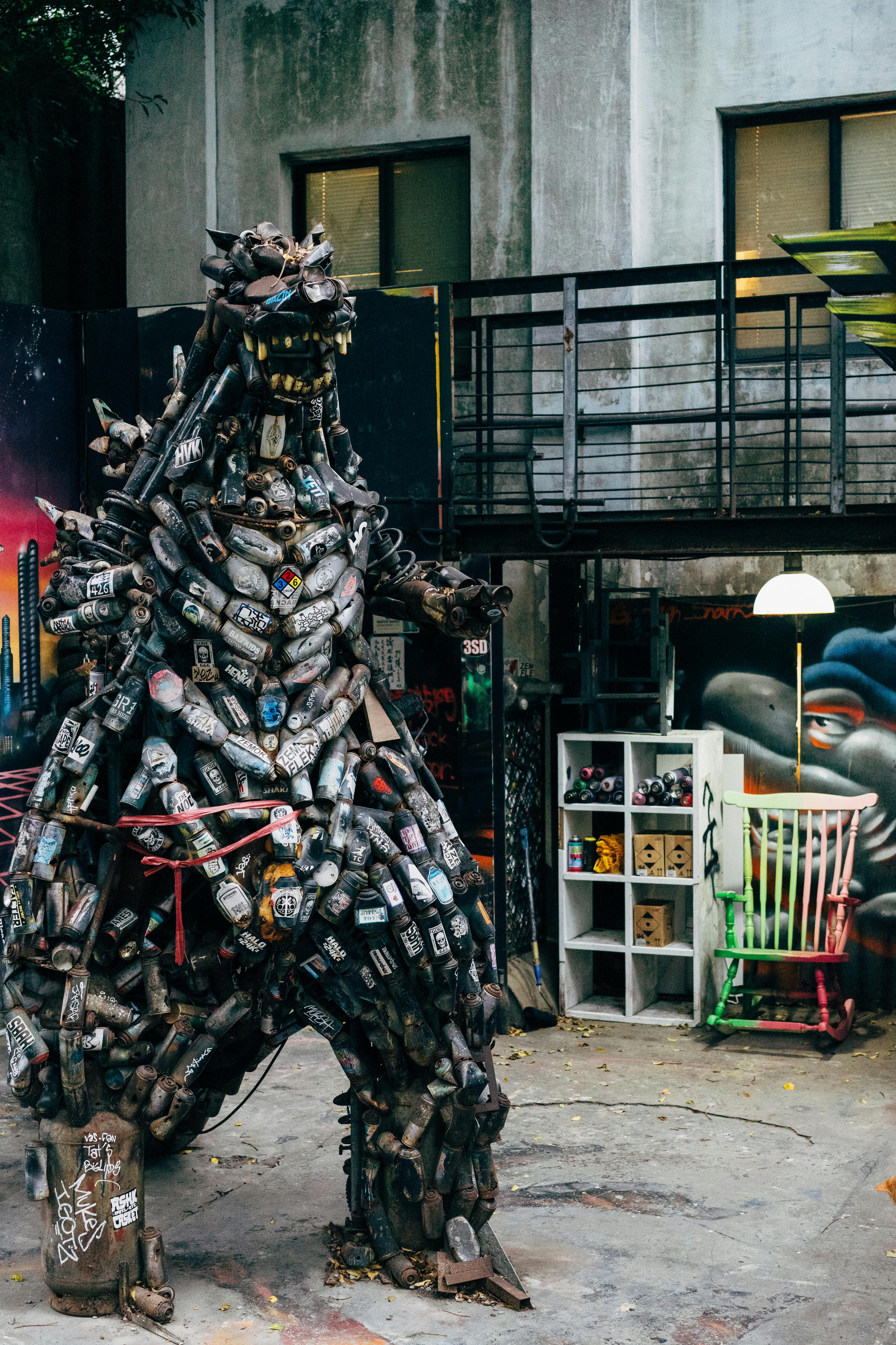 A Godzilla Artwork Made of Scrap Materials · Free Stock Photo
