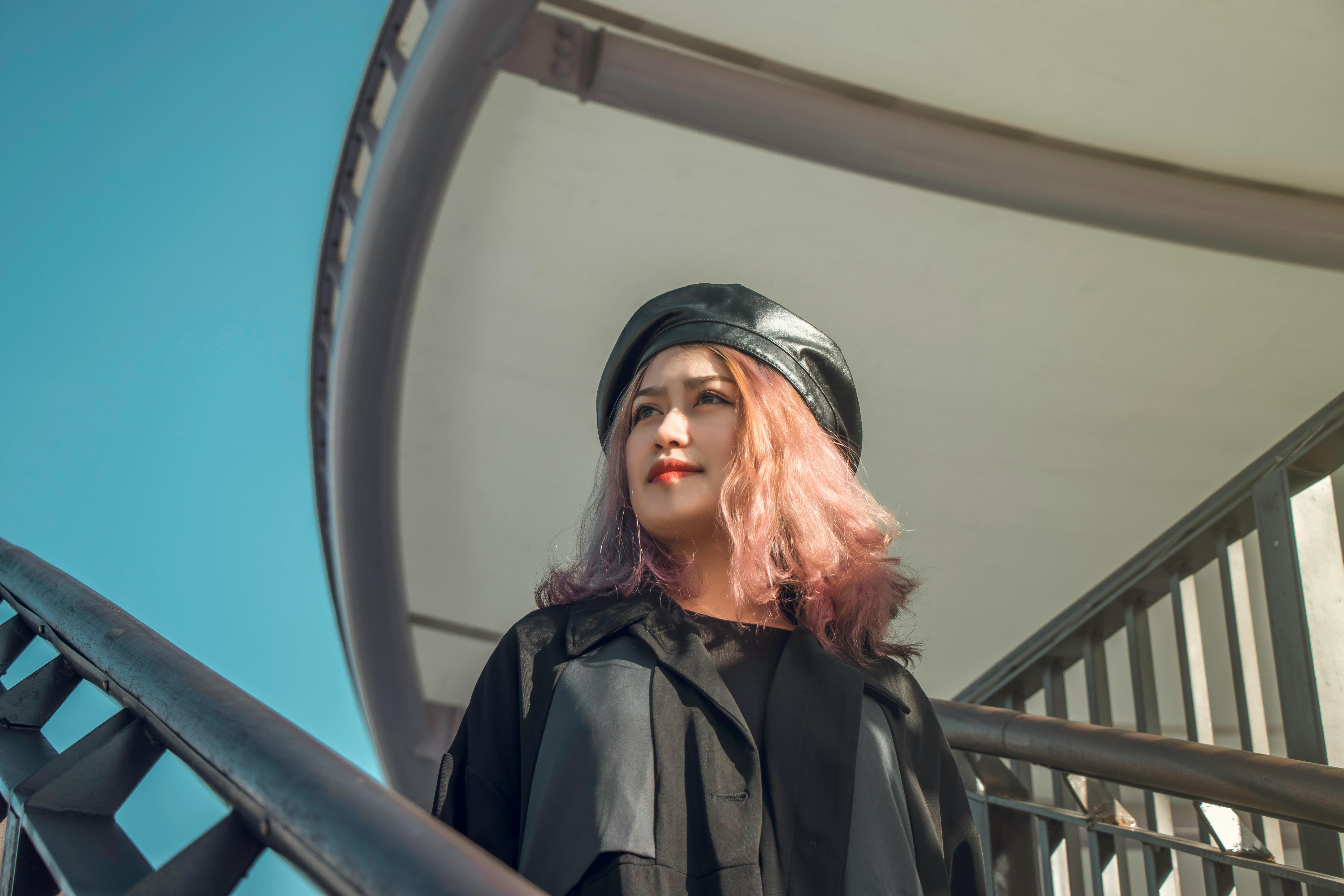 Person Looking Afar Standing on Cliff · Free Stock Photo