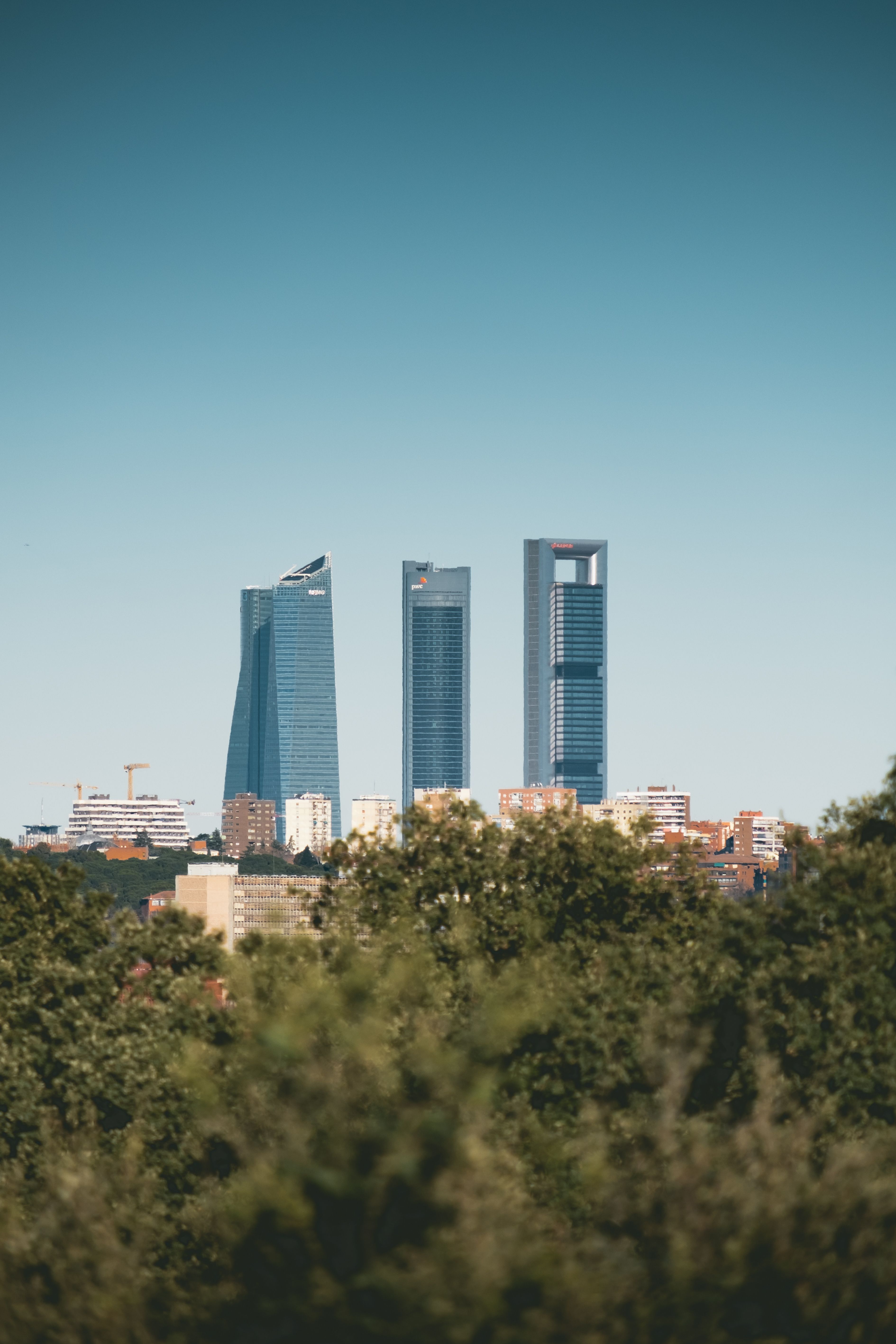 Skyscrapers and High Rise Buildings Under a Blue Sky · Free Stock Photo