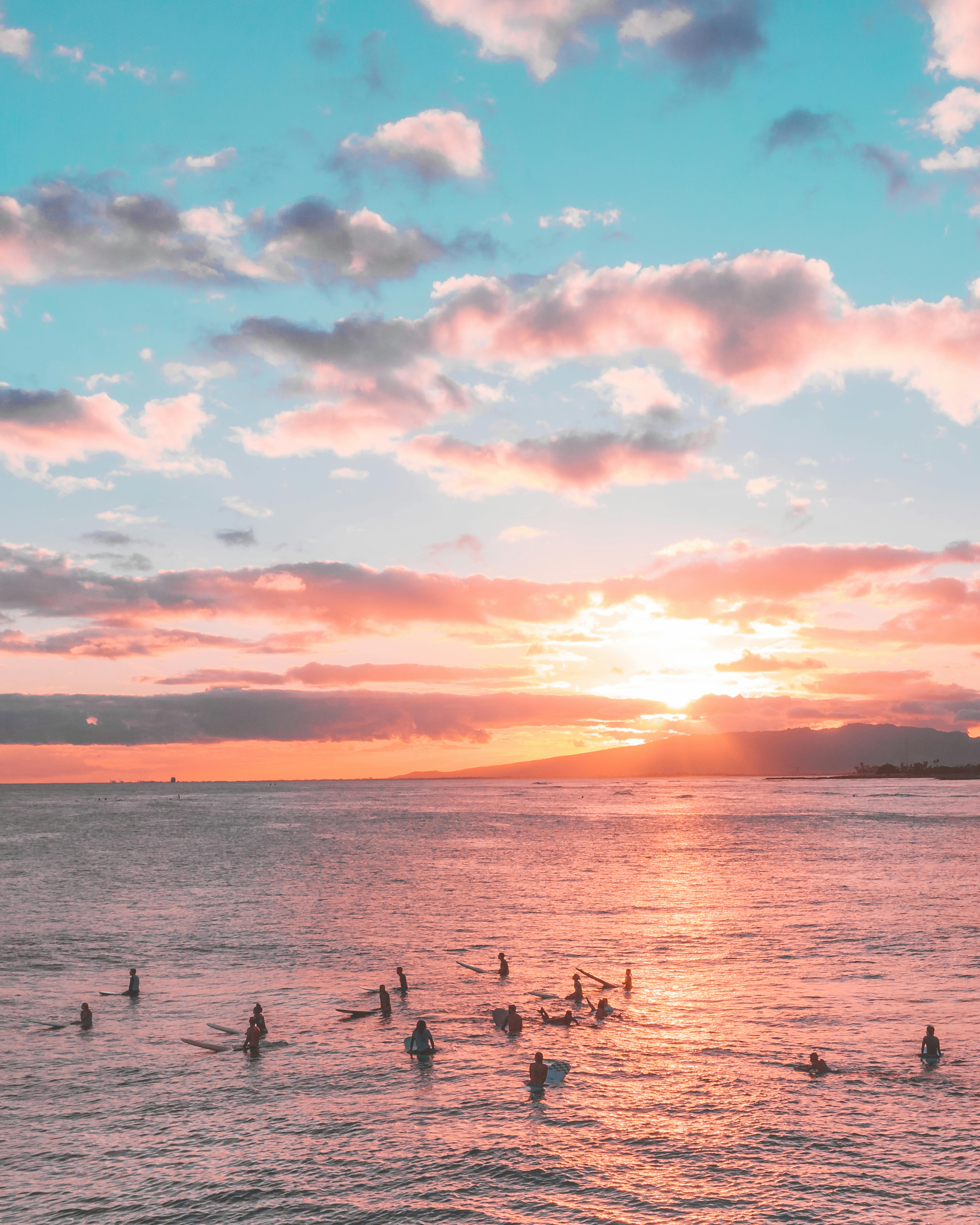 Pink Sky at Sunset over Sea · Free Stock Photo