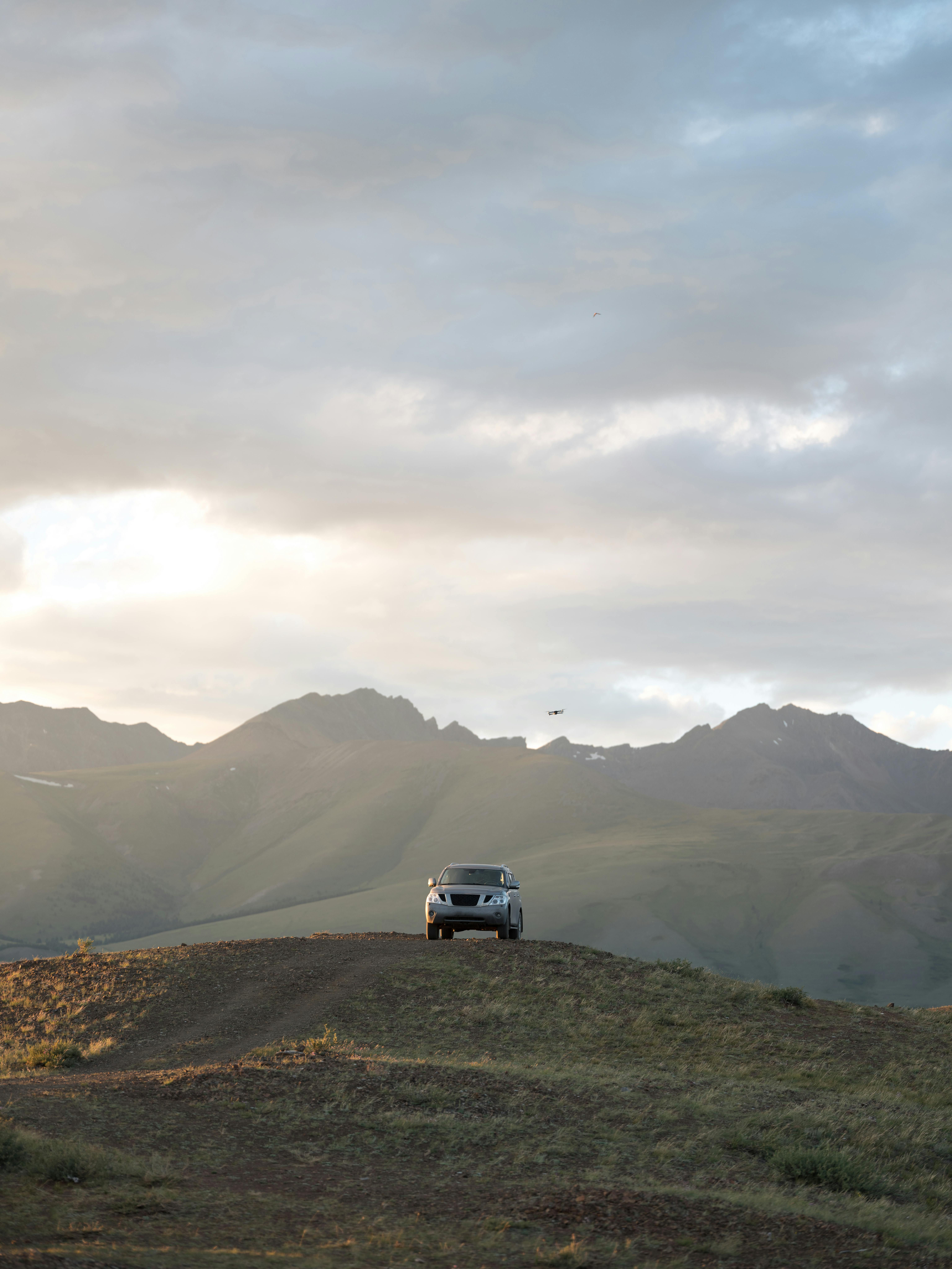 Parked Car on a Hill · Free Stock Photo