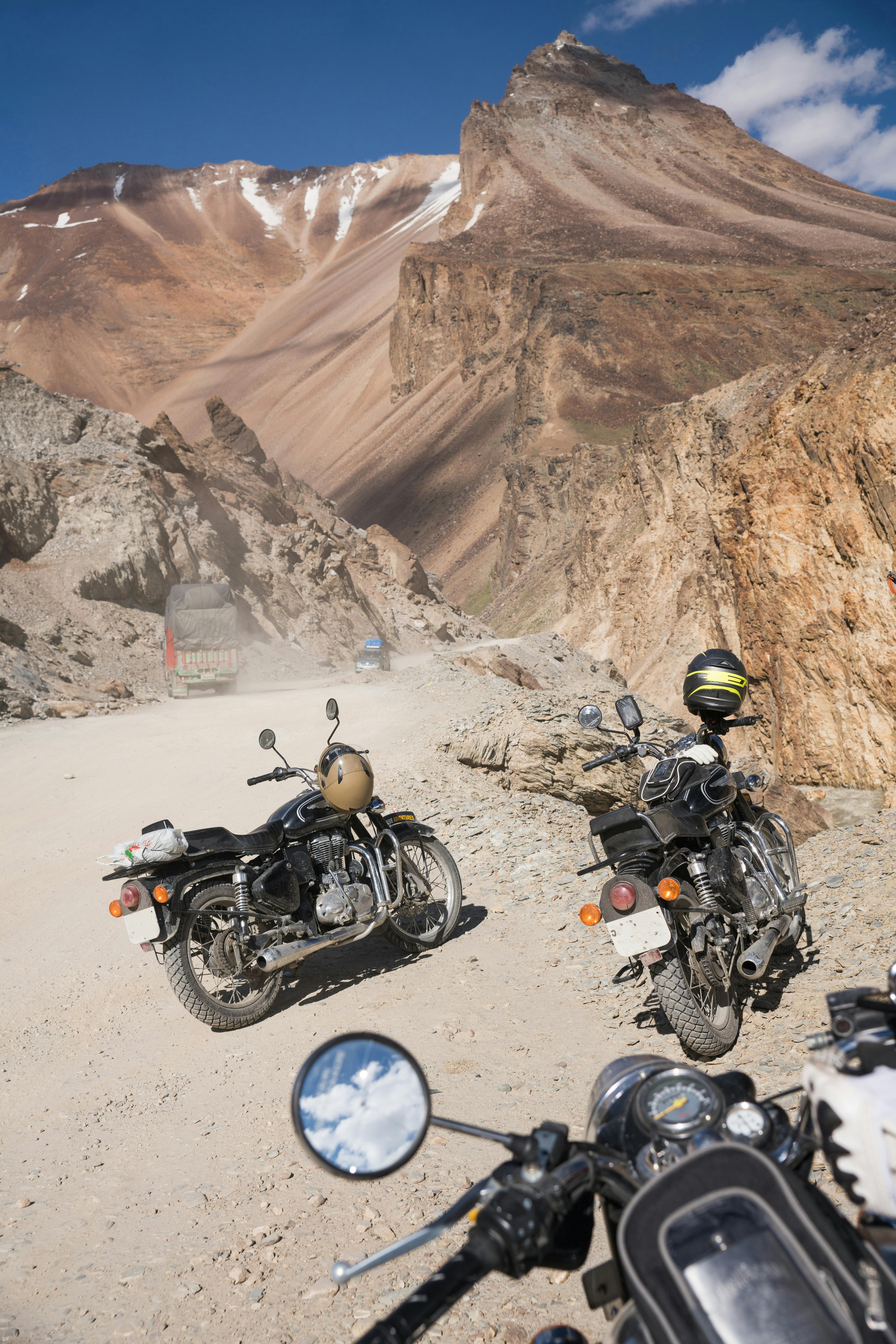 Three Motorcycles on a Desert · Free Stock Photo