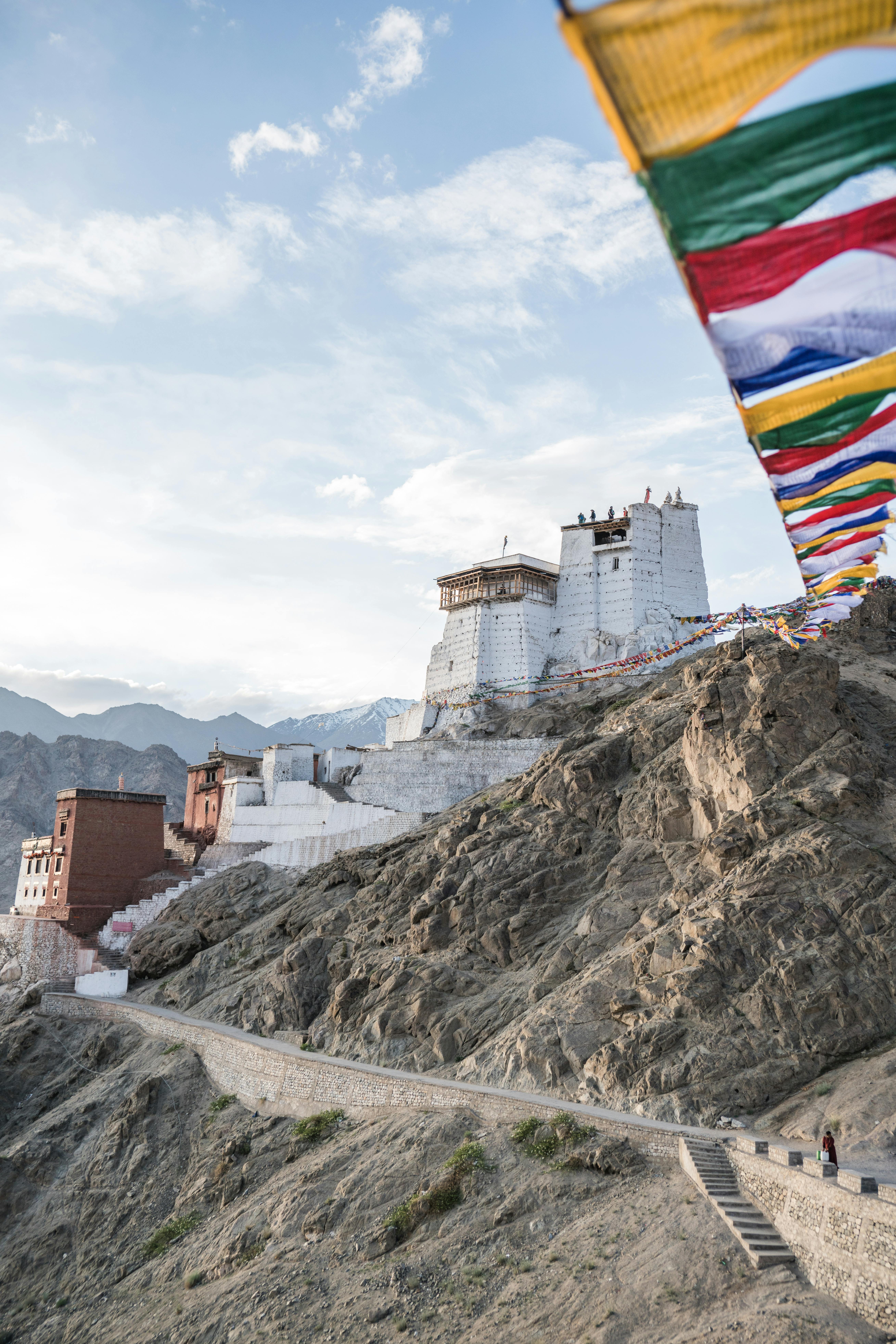 Cloudy Sky over Namgyal Tsemo Monastery in India · Free Stock Photo