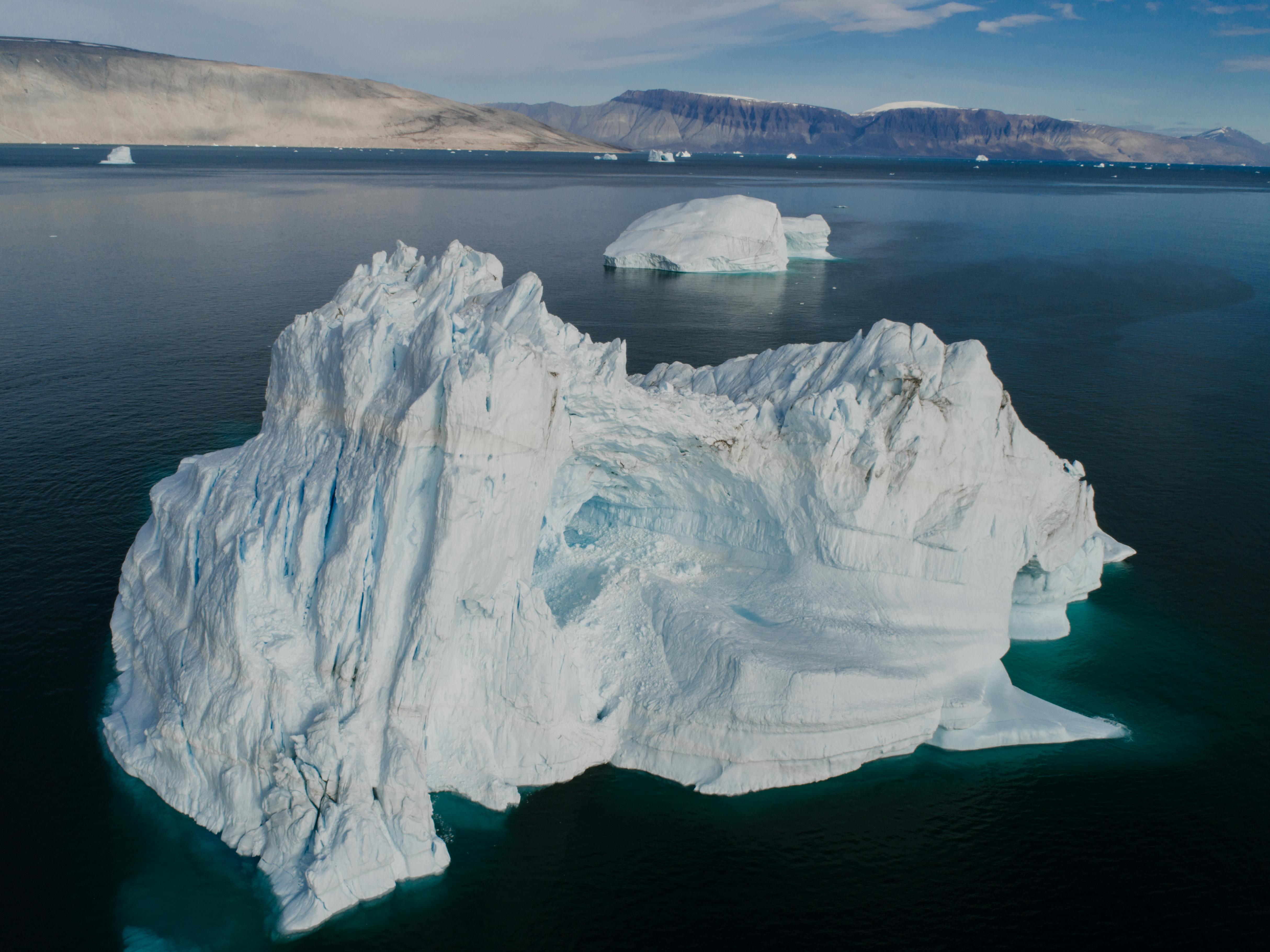 White Ice Formation Under White Clouds · Free Stock Photo