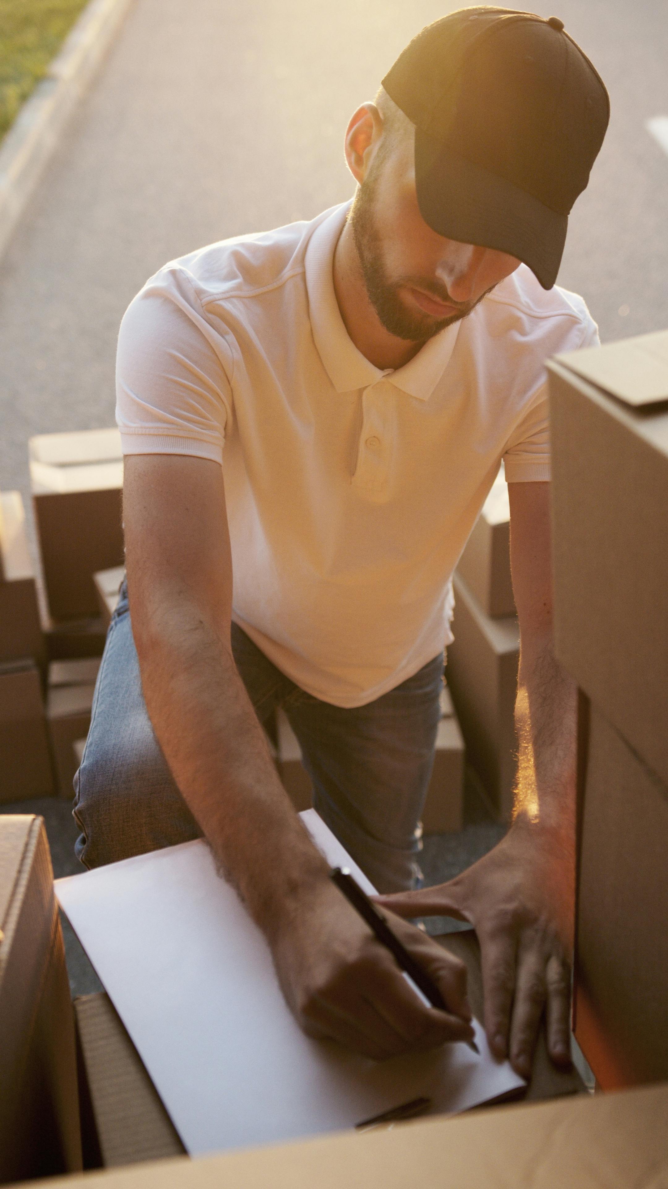 Woman Checking Deliveries · Free Stock Photo