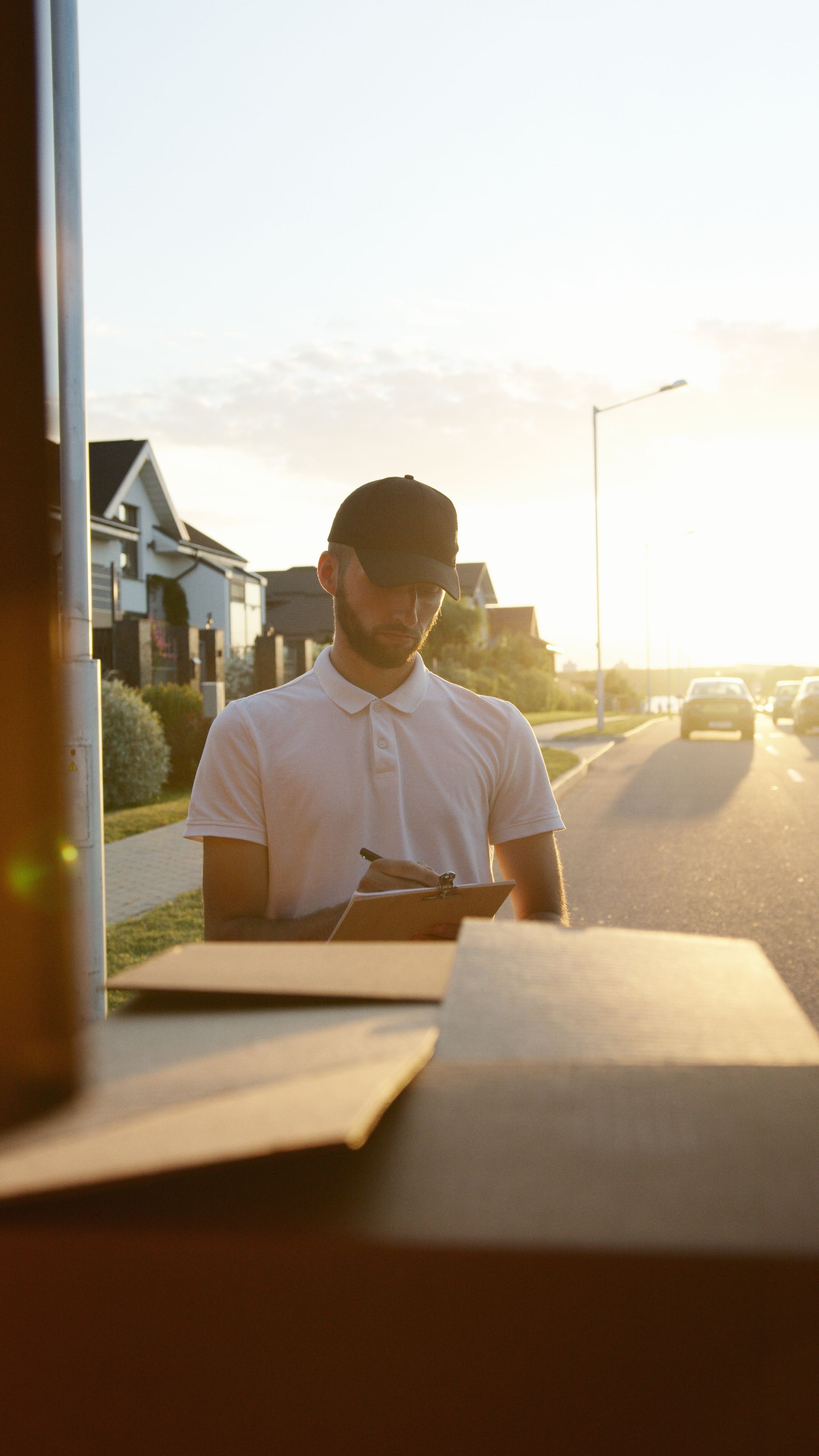 Man Checking Boxes for Delivery · Free Stock Photo