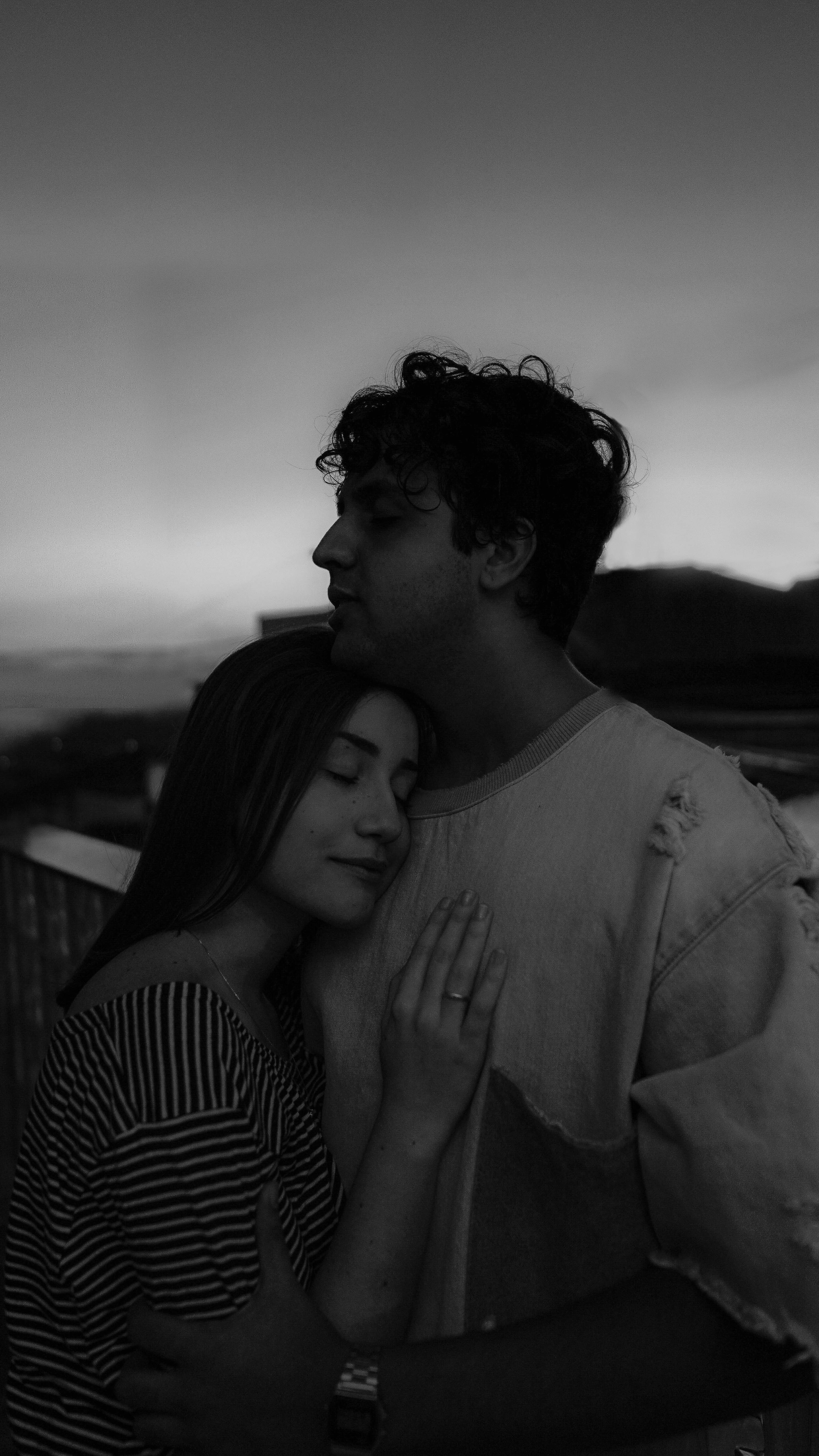 Portrait of Woman Hugging her Chest · Free Stock Photo