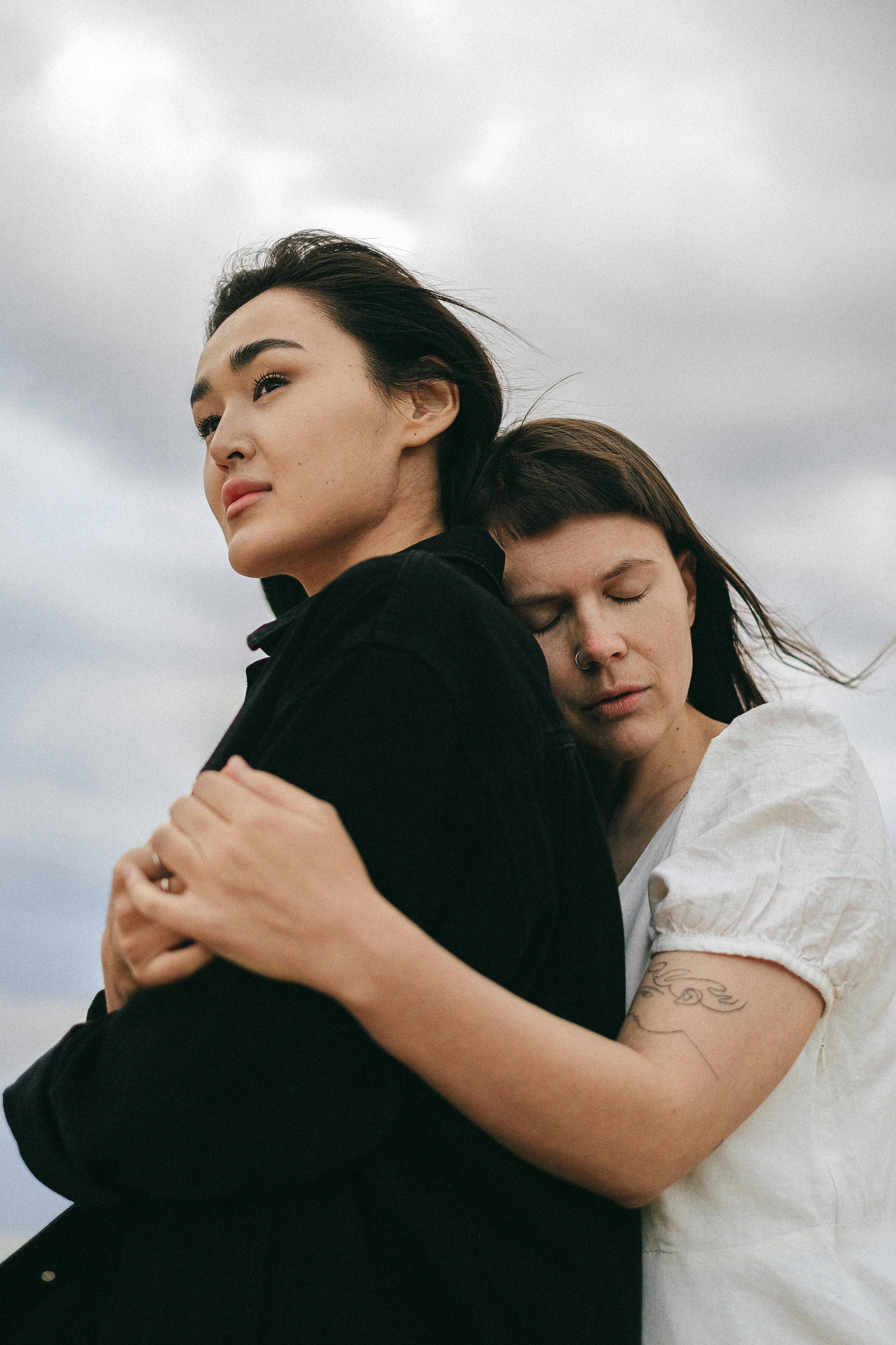 A Woman Hugging Her Lover · Free Stock Photo