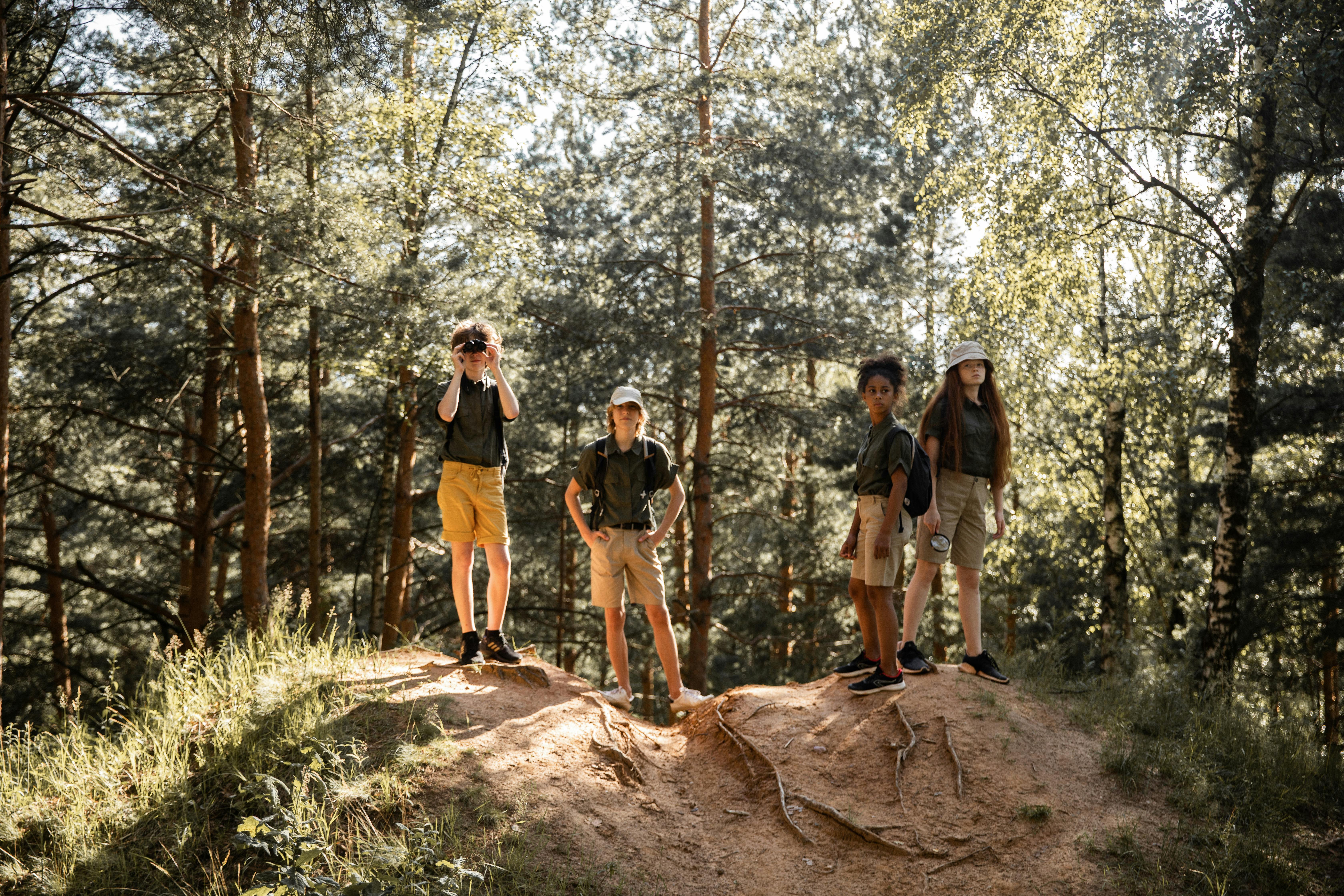 Scouts in Forest · Free Stock Photo