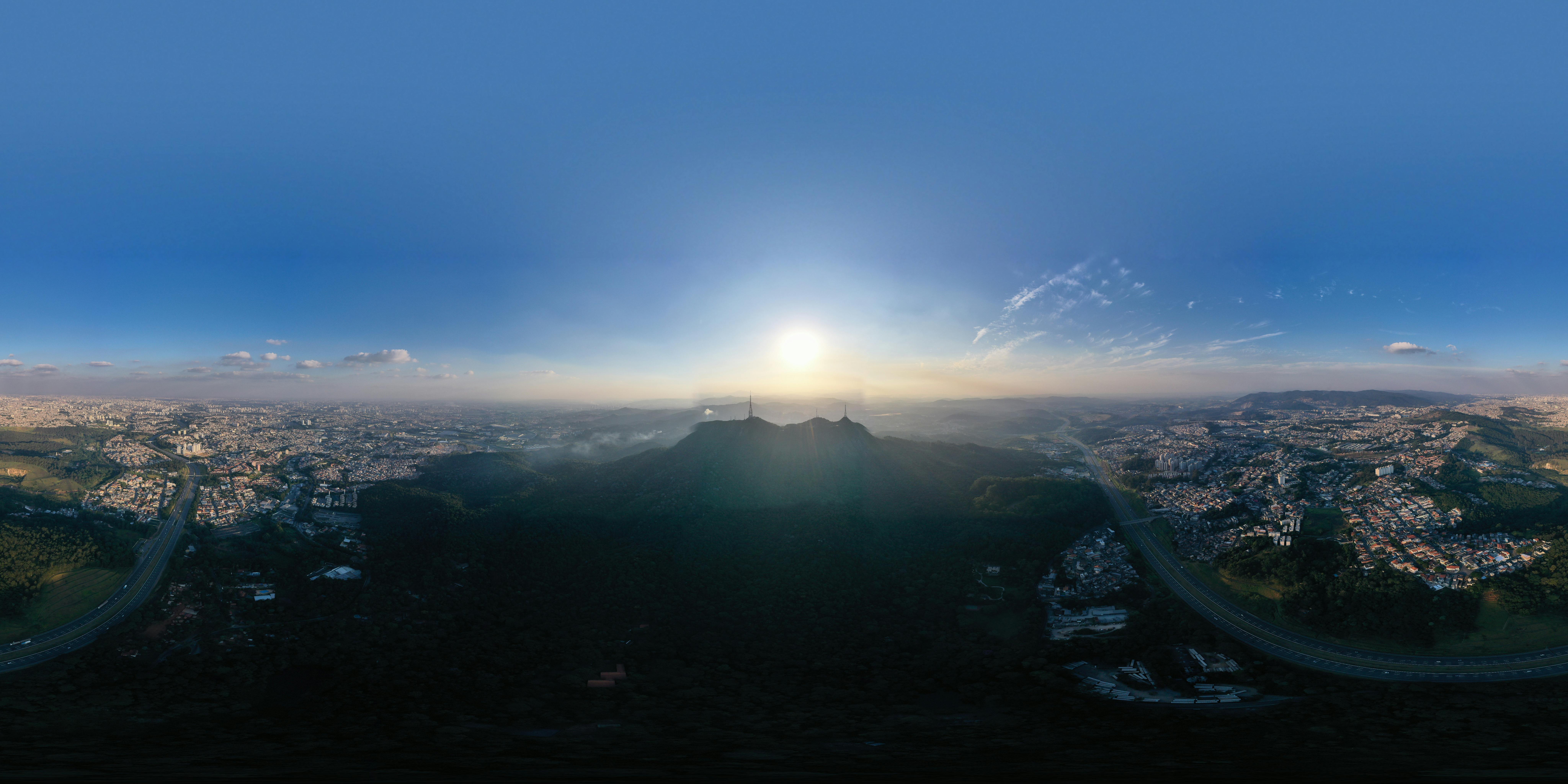 Magic path in forest illuminated by colorful sunlight at dawn · Free ...