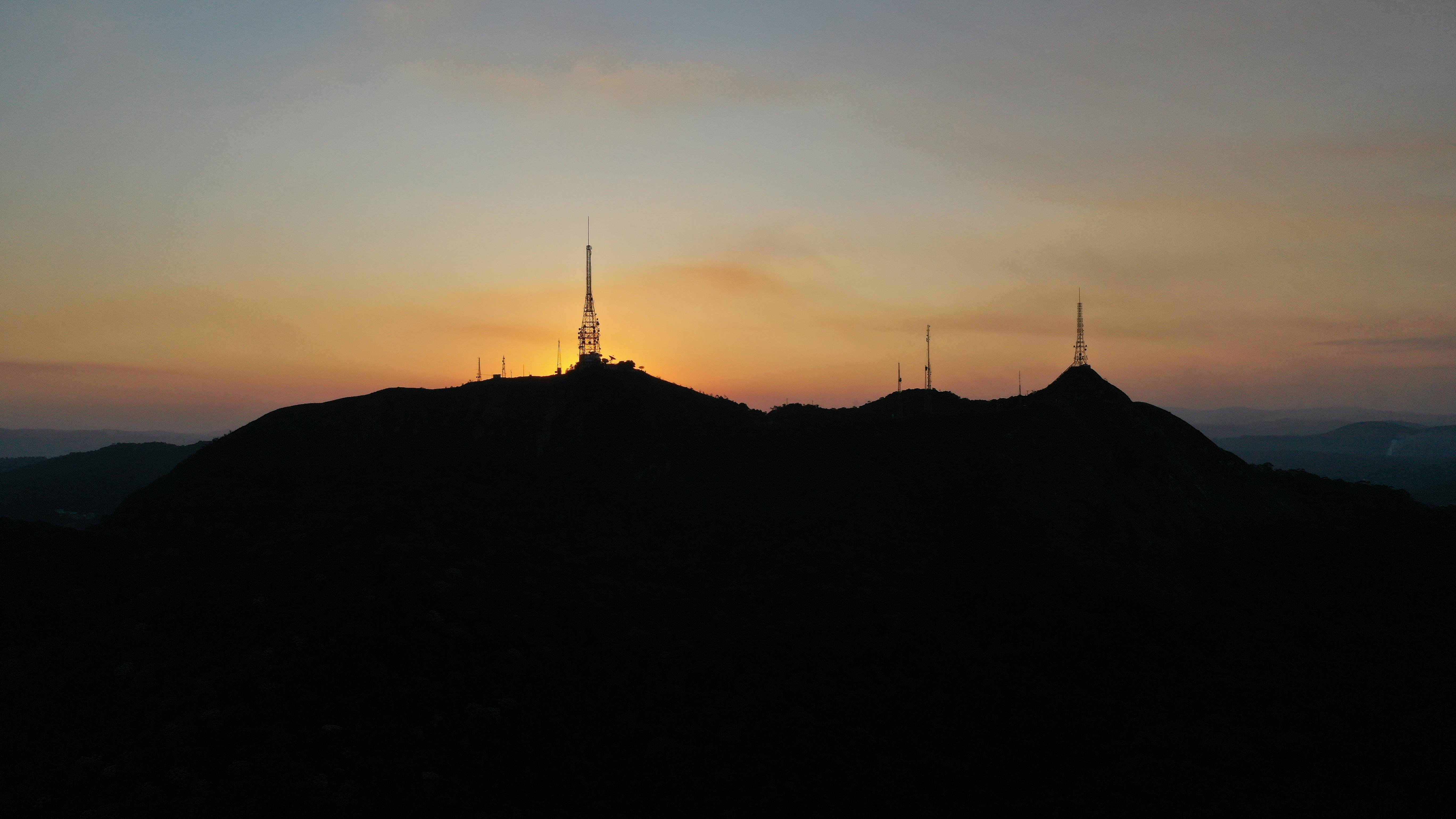 Sunset Telecommunication Tower Photos, Download The BEST Free Sunset ...
