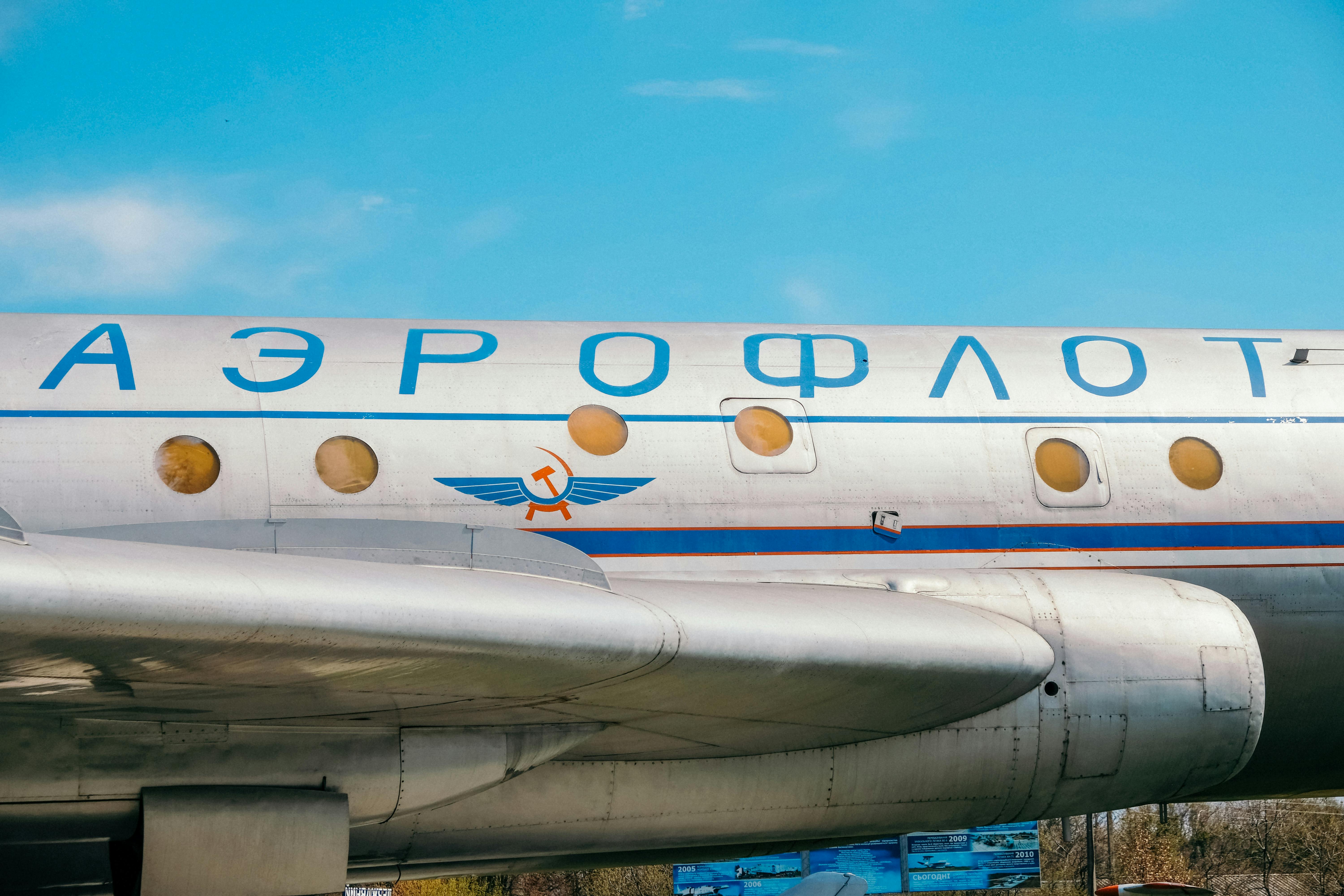 Close-up of the Middle Section of a Soviet Airplane · Free Stock Photo