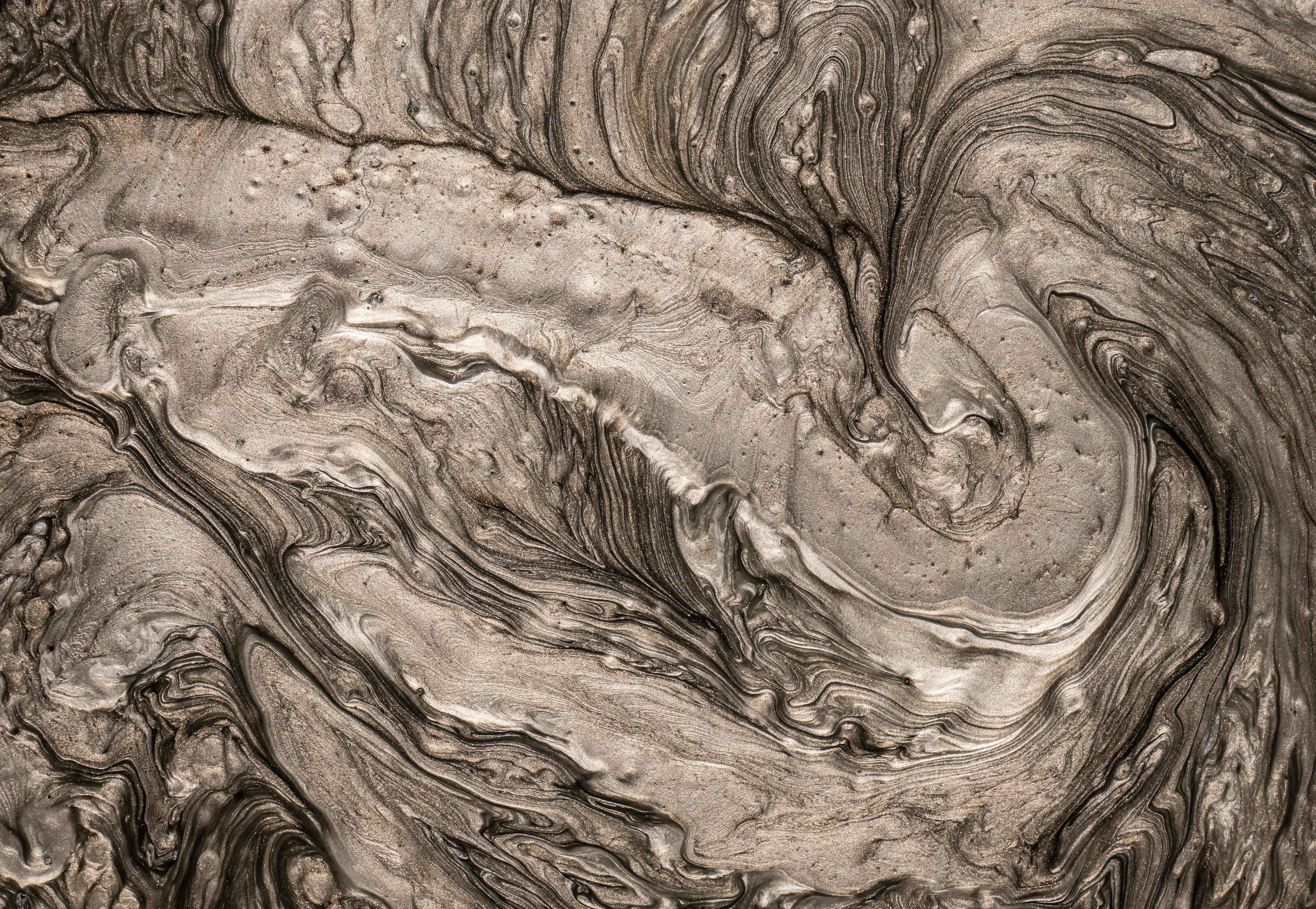 Silver Acrylic Paint in Close-up Photography · Free Stock Photo